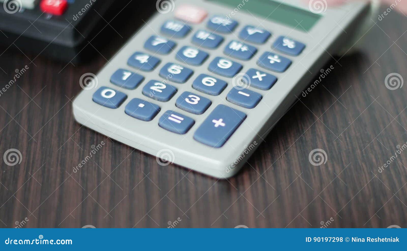 Hand Operates Old Retro Calculator at Workstation Stock Footage - Video ...