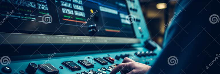 Hand Operating Cnc Machine Control Panel for Precise Data Input and Advanced Control Stock ...