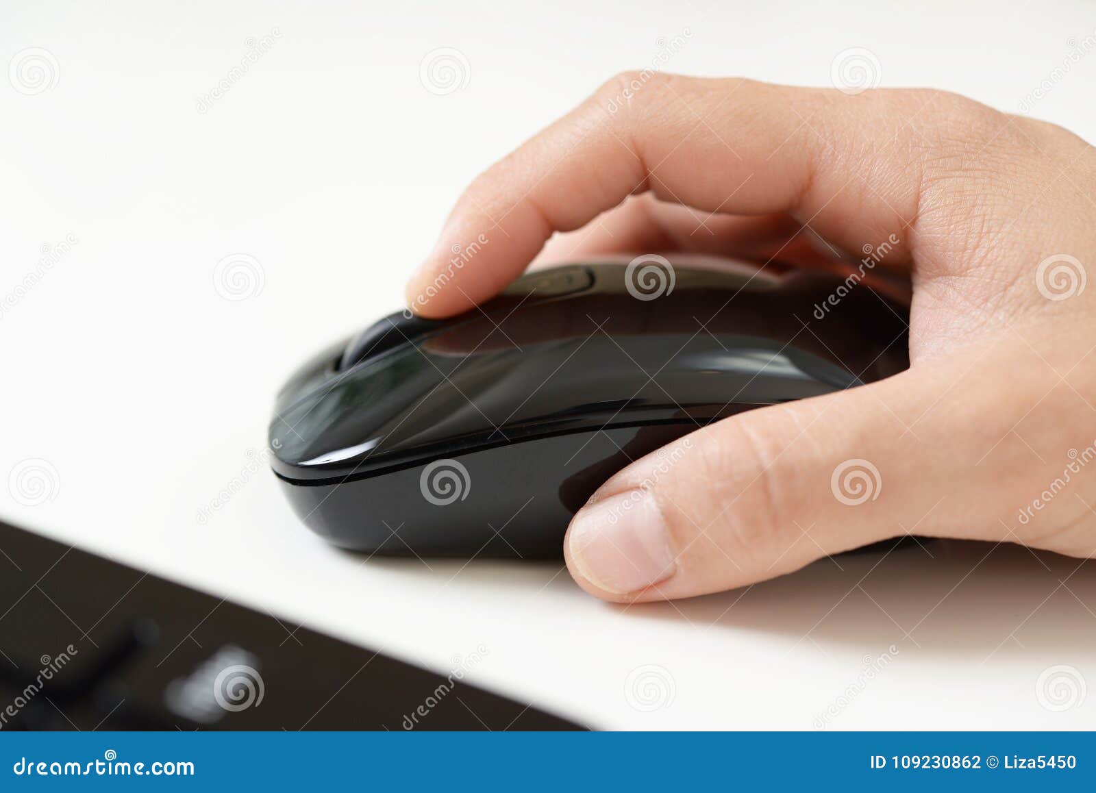 Hand Operating the Computer Mouse Stock Photo - Image of essential ...