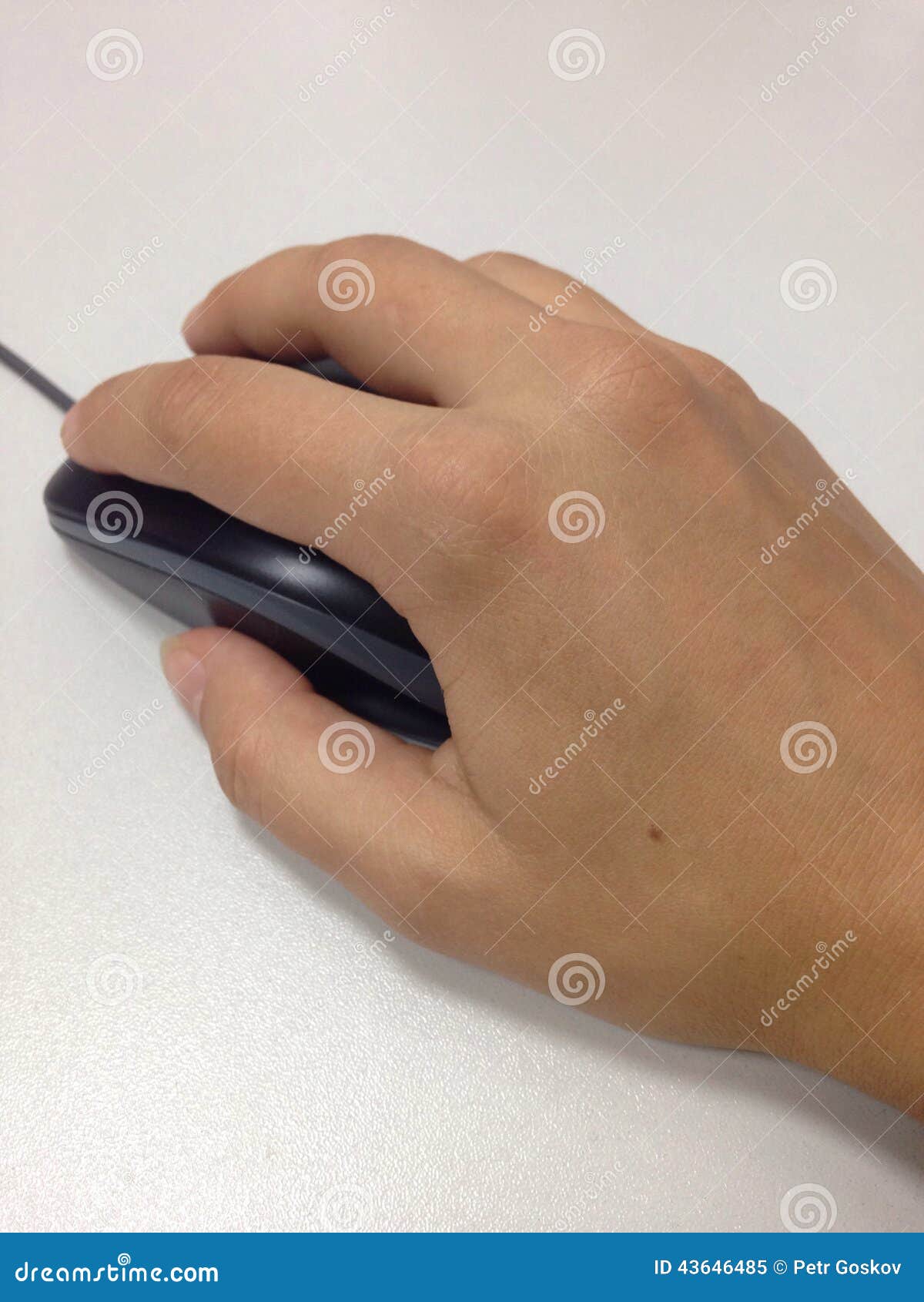 Hand Operating Computer Mouse Stock Image - Image of internet, human ...