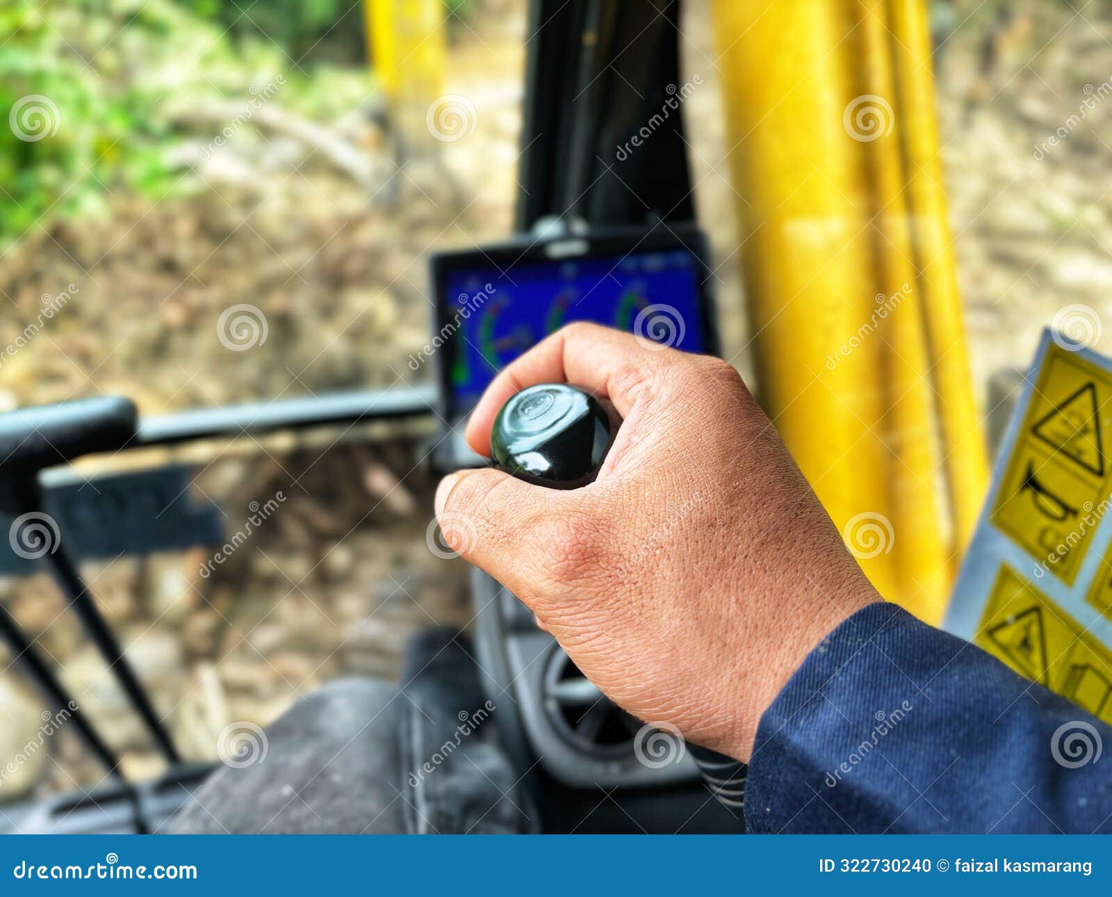 Operate Excavator Heavy Equipment Stock Photo - Image of large, builder ...