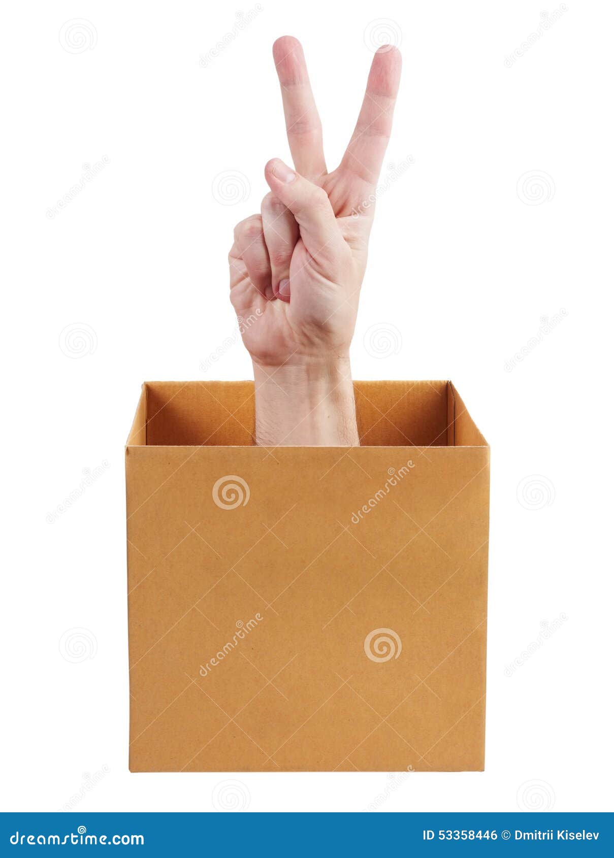 Hand Out of the Box Indicates that All is Well Stock Photo - Image of ...