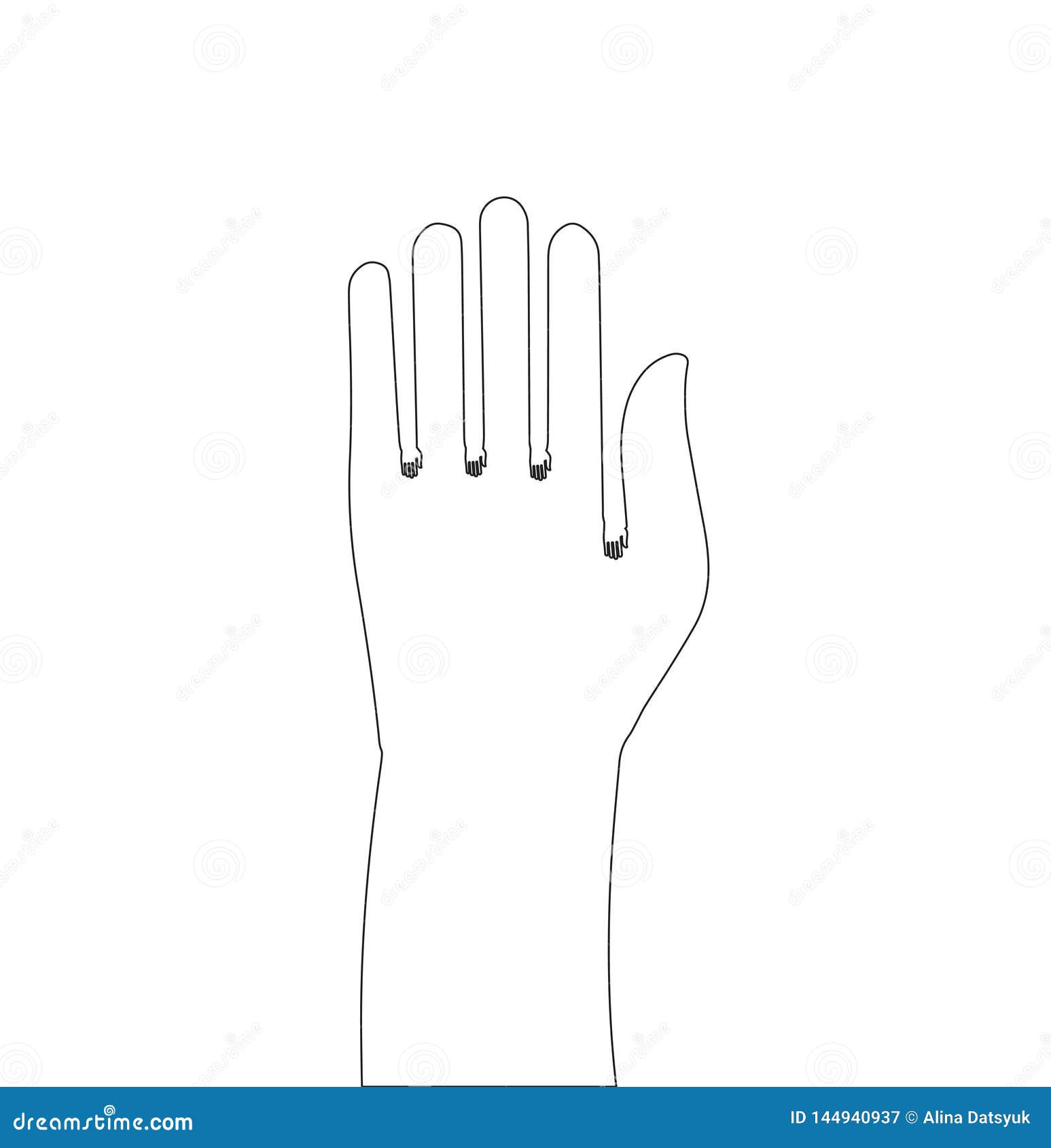 Hand Outline Simple Illustration with a Wide Range of Applications ...
