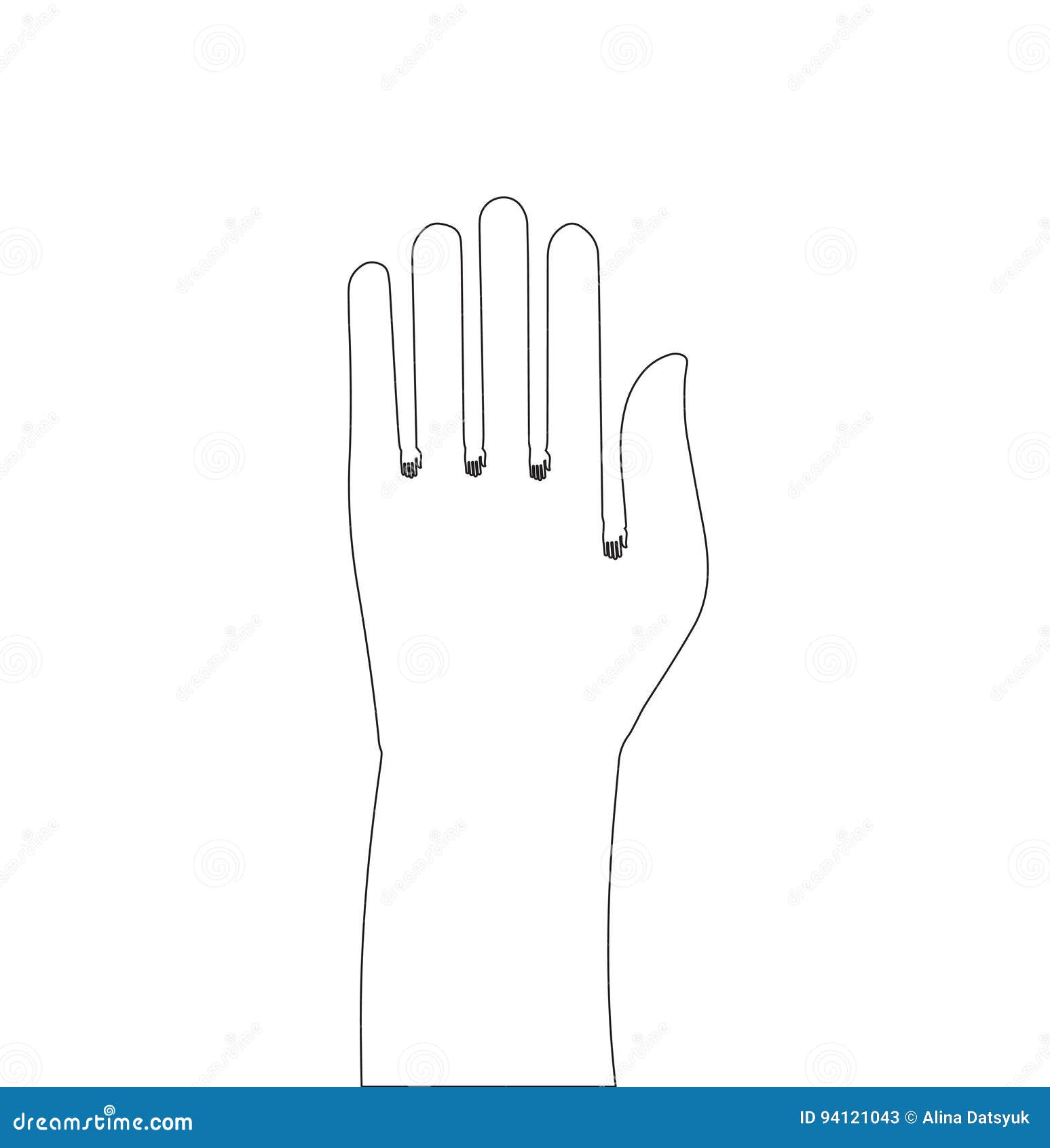 Hand Outline Simple Illustration with a Wide Range of Applications ...