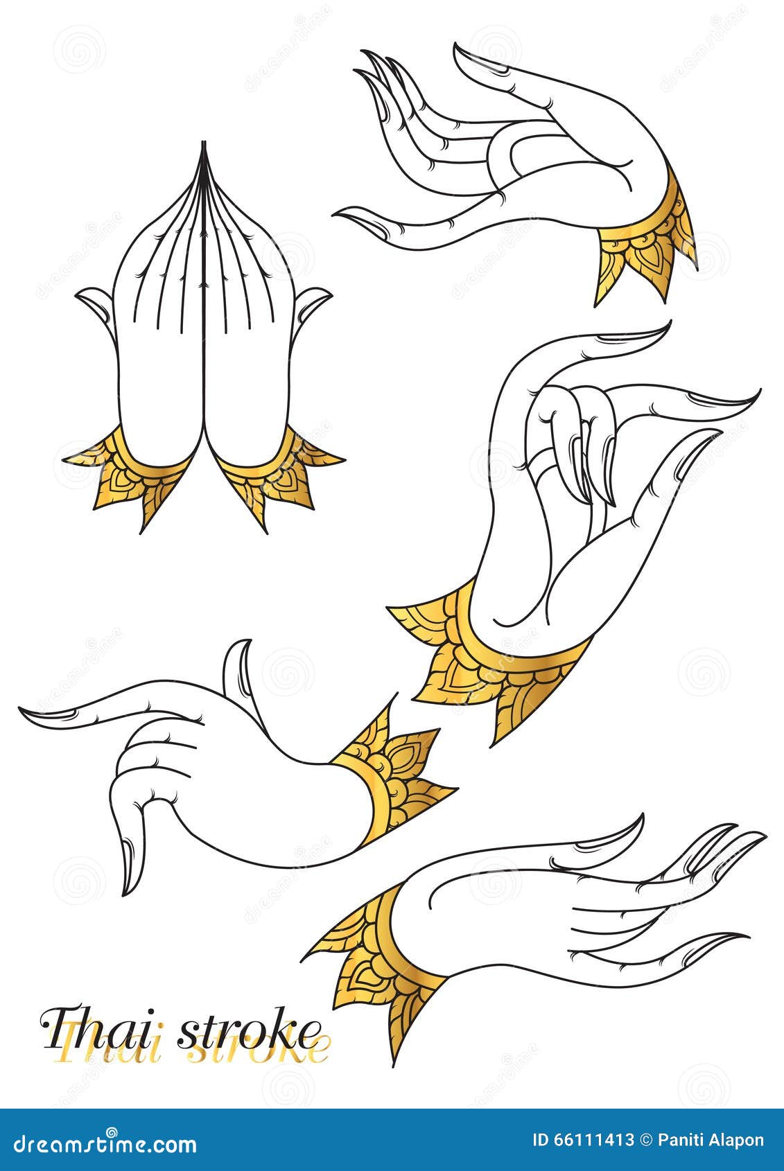 Hand Outline Stroke Vector | CartoonDealer.com #66111413