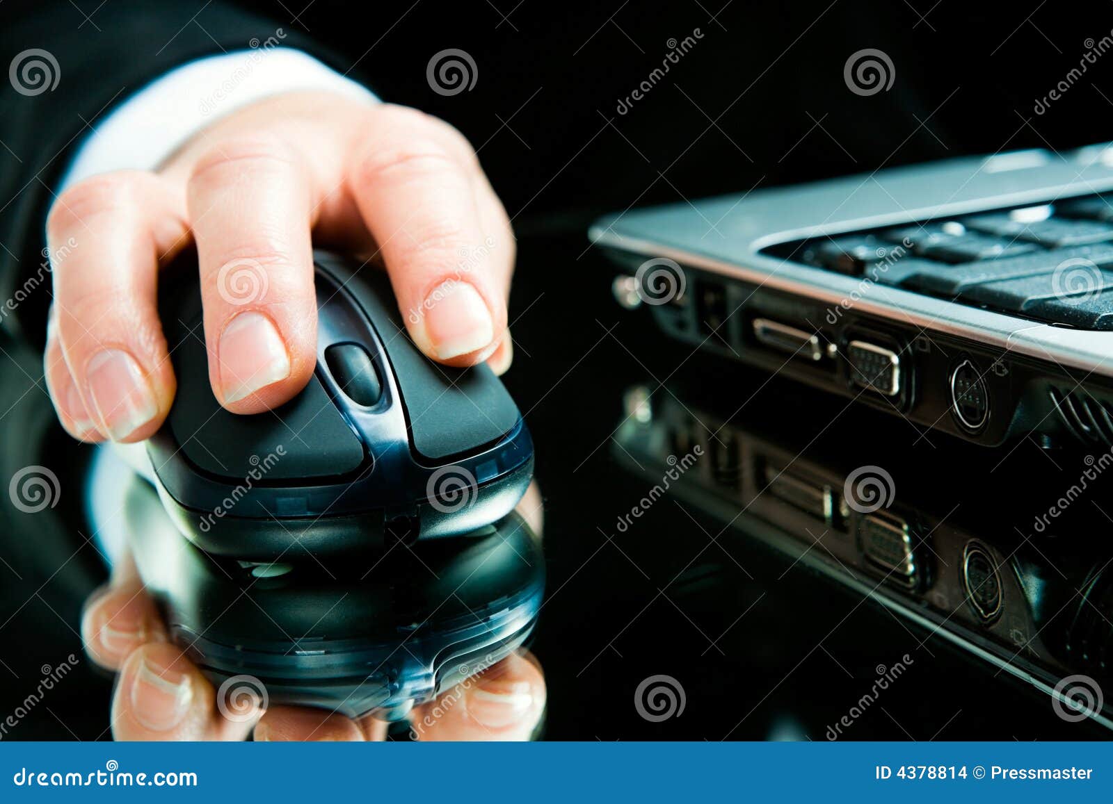 Hand over computer mouse stock photo. Image of click, information - 4378814
