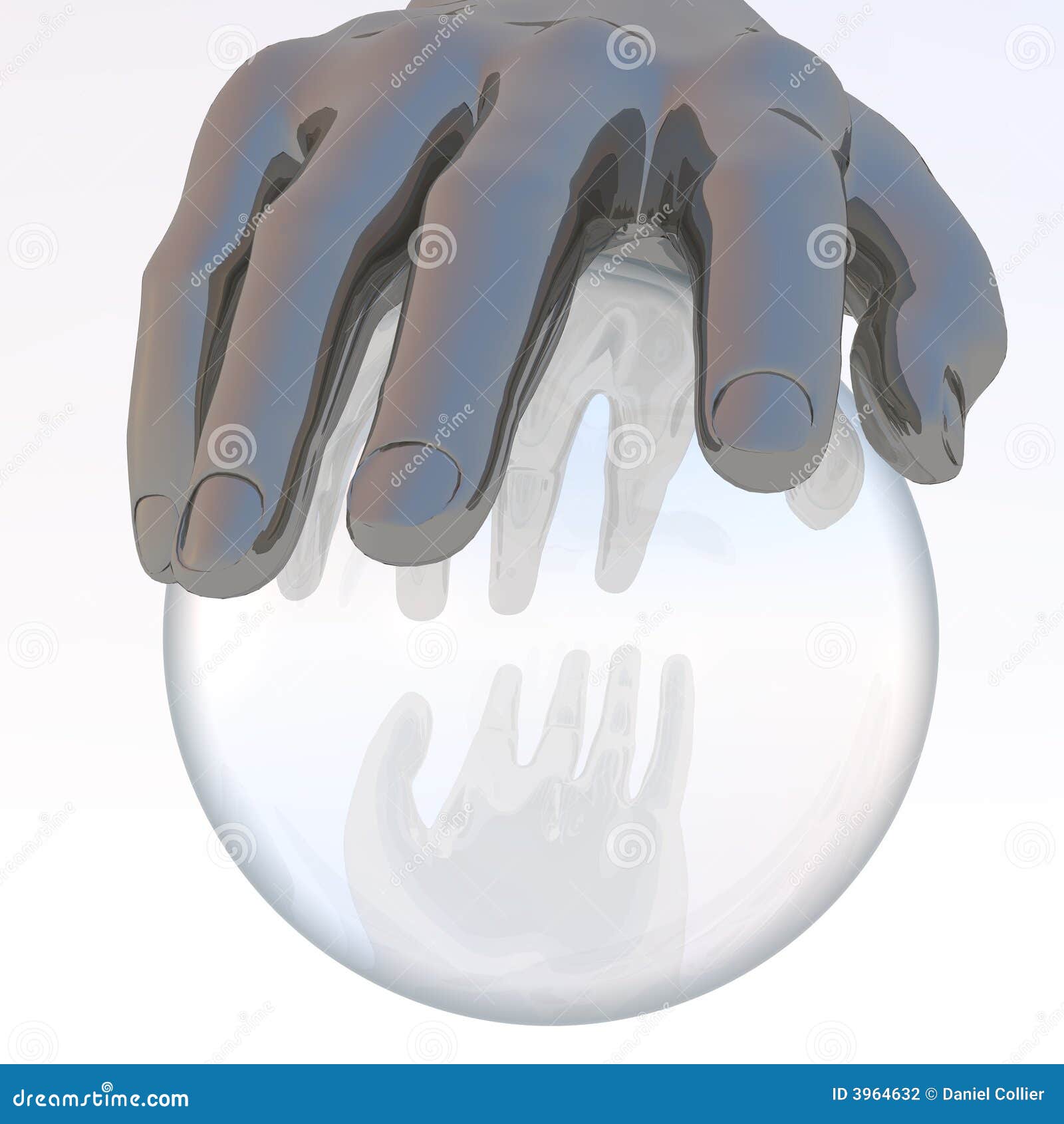 Hand over Crystal Ball stock illustration. Illustration of grab - 3964632