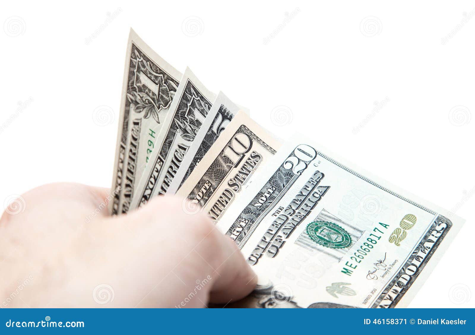 Hand over dollar notes stock image. Image of planning - 46158371