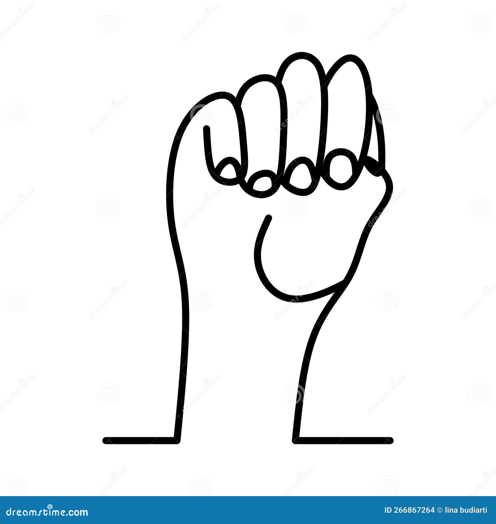 Hand Over Gesture Outline Vector Icon Stock Vector - Illustration of ...
