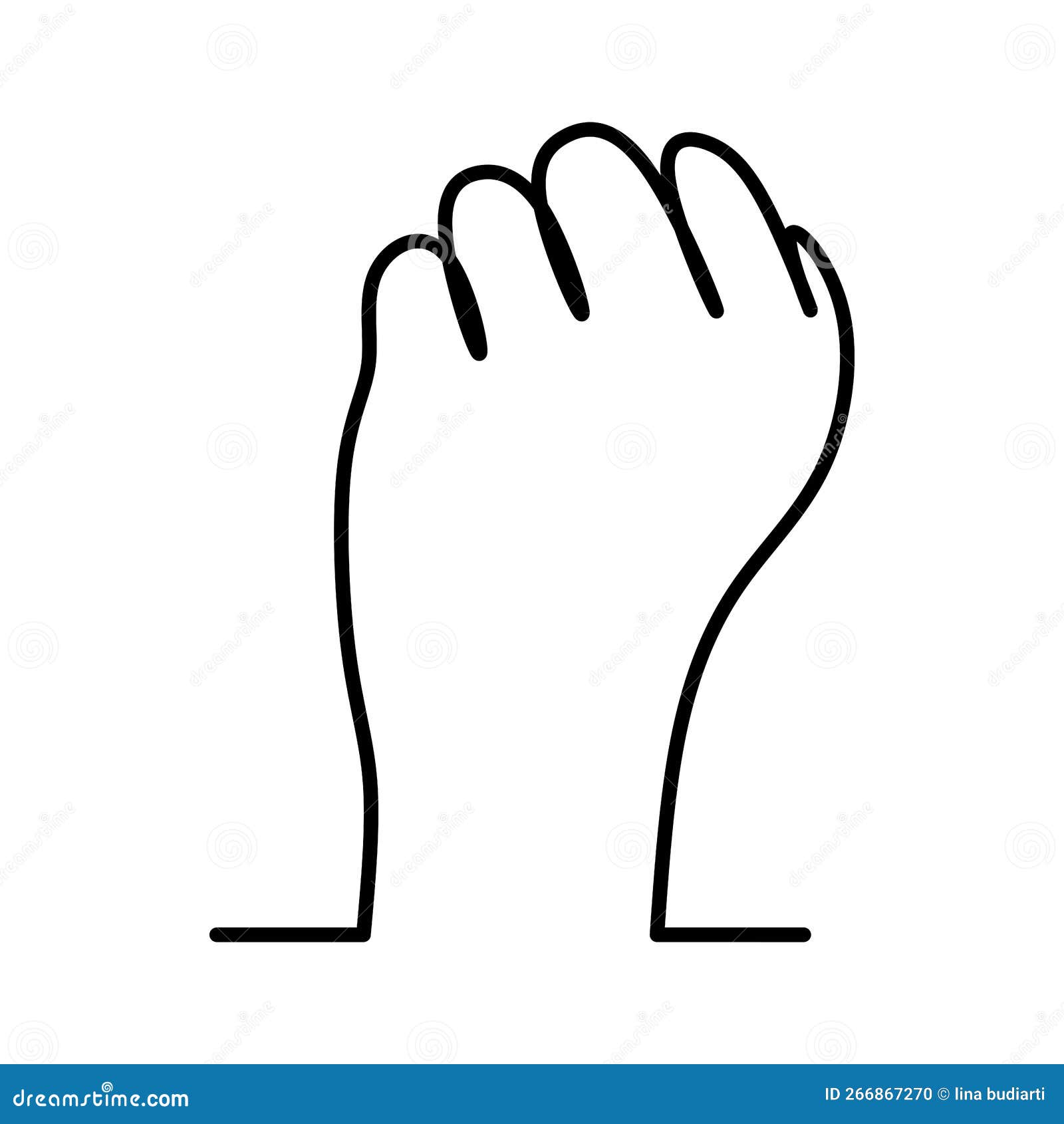 Hand Over Gesture Outline Vector Icon Stock Vector - Illustration of ...