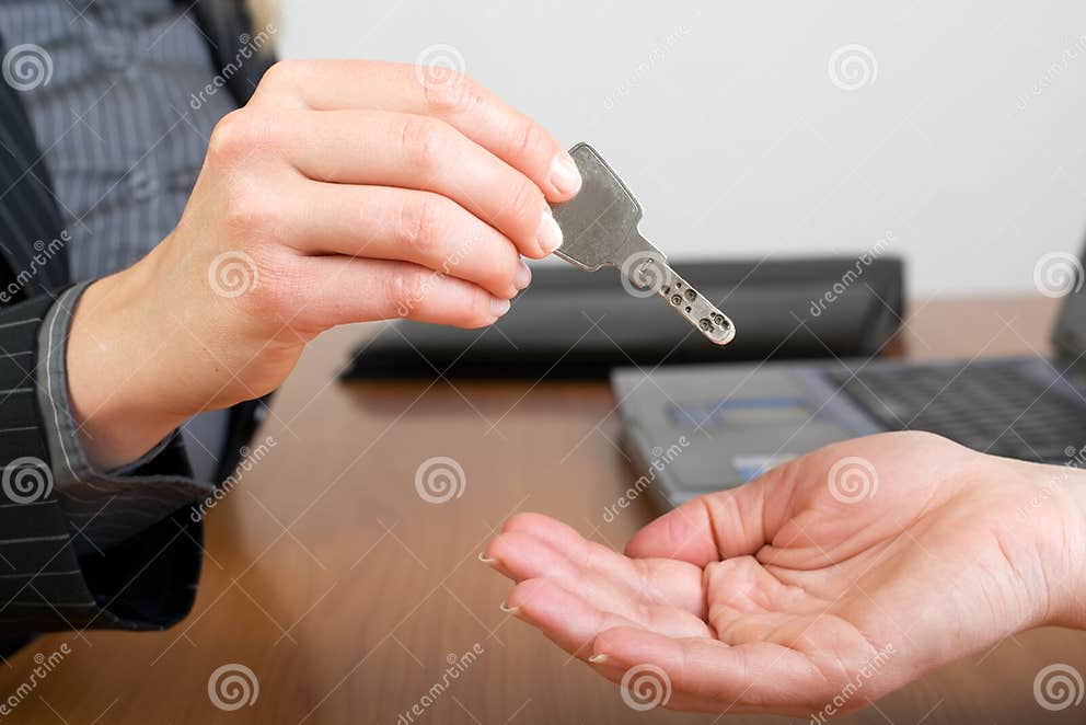 Hand over keys stock image. Image of business, agent, building - 9169027