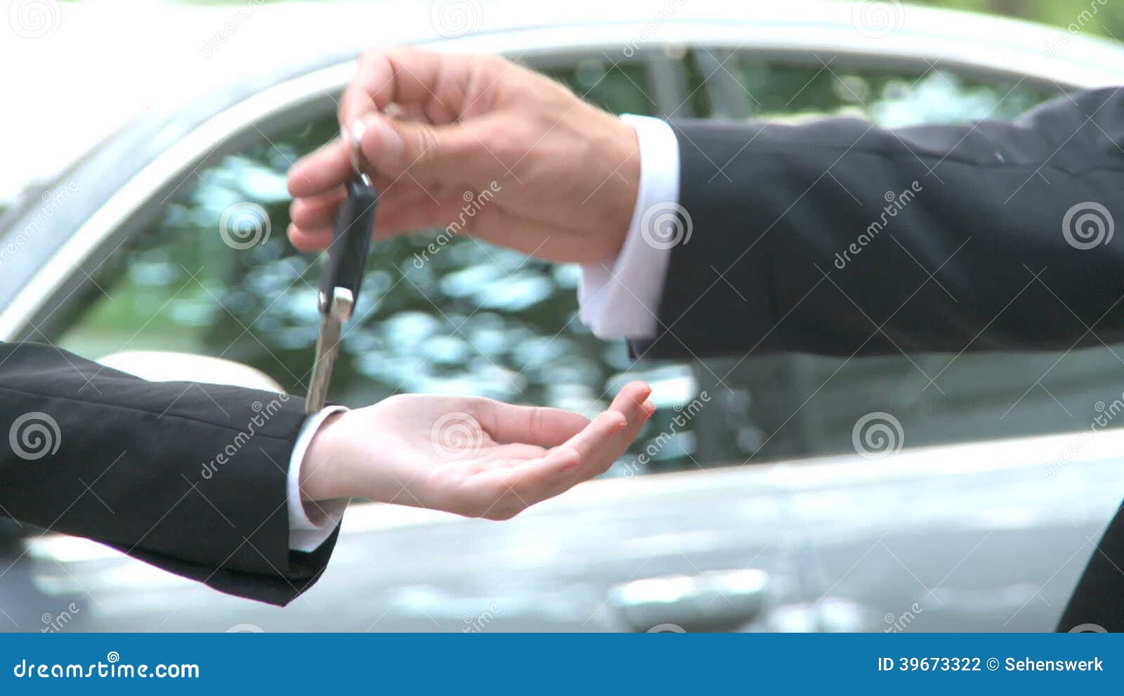 Hand-Over of Keys stock footage. Video of nature, green - 39673322