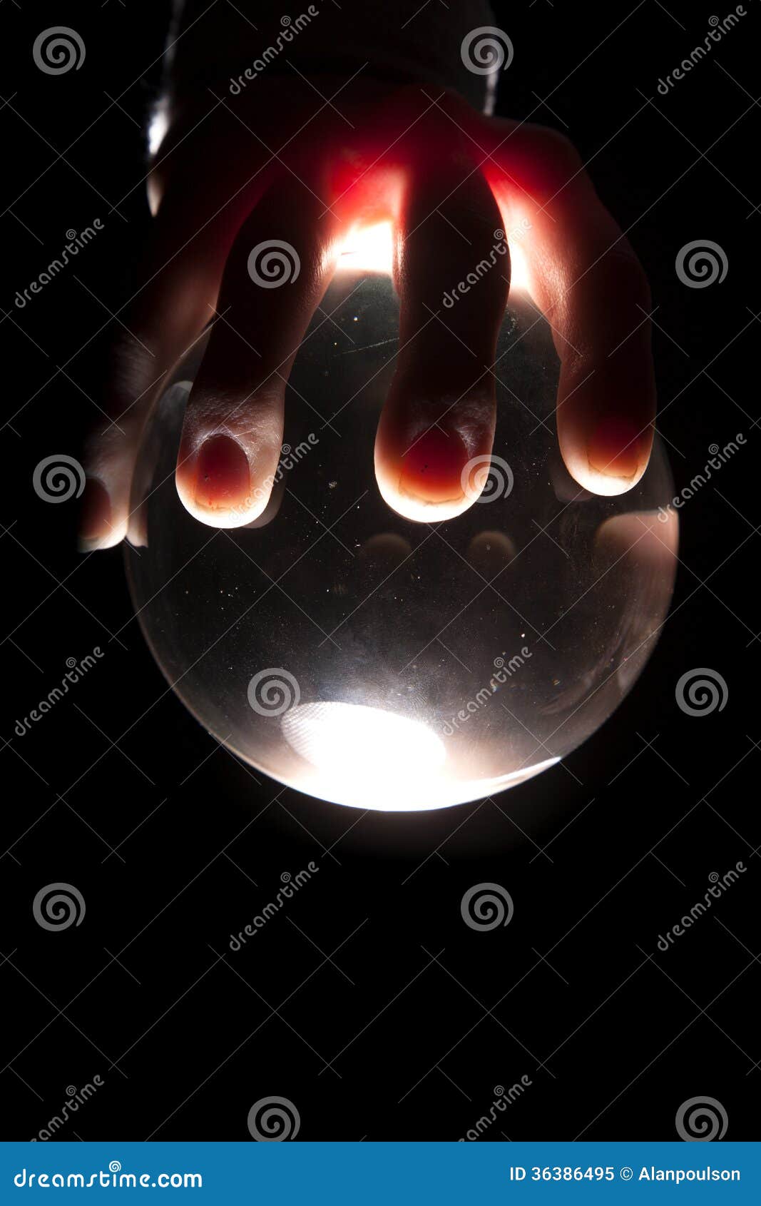 Hand over a lighted ball stock image. Image of bubble - 36386495