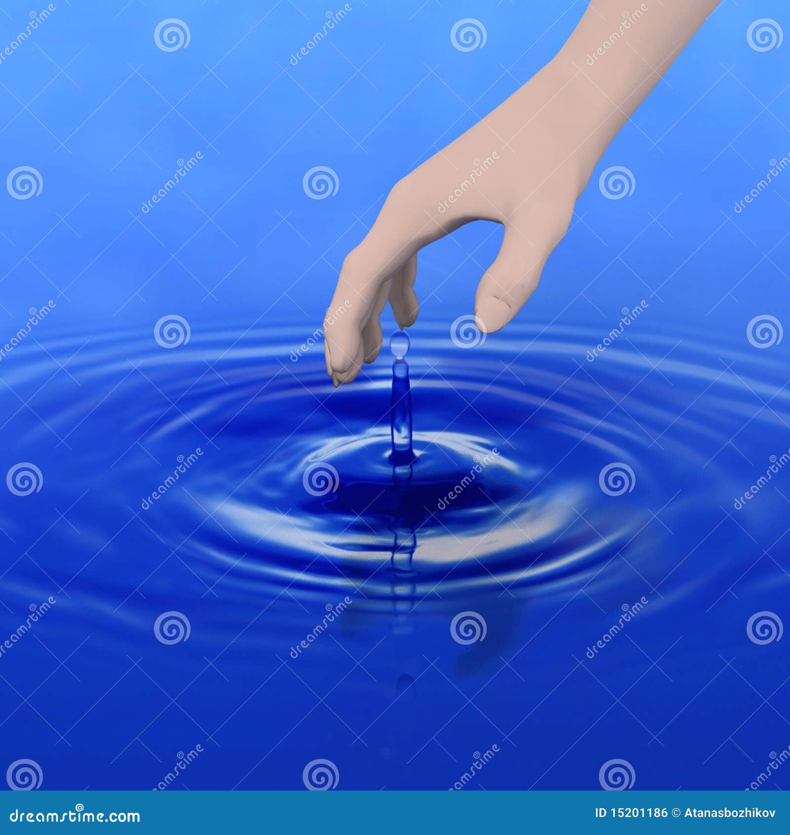 Hand over Water stock illustration. Illustration of skin - 15201186