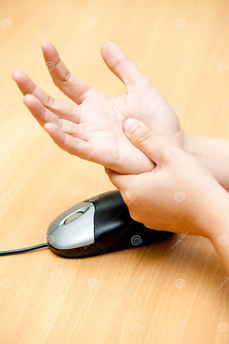 Hand pain from mouse stock image. Image of business, person - 27250649