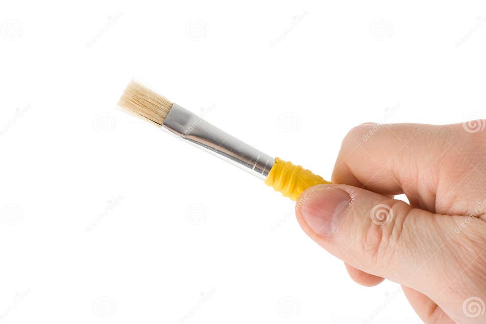 Hand with paint brush stock photo. Image of brush, creative - 2121504