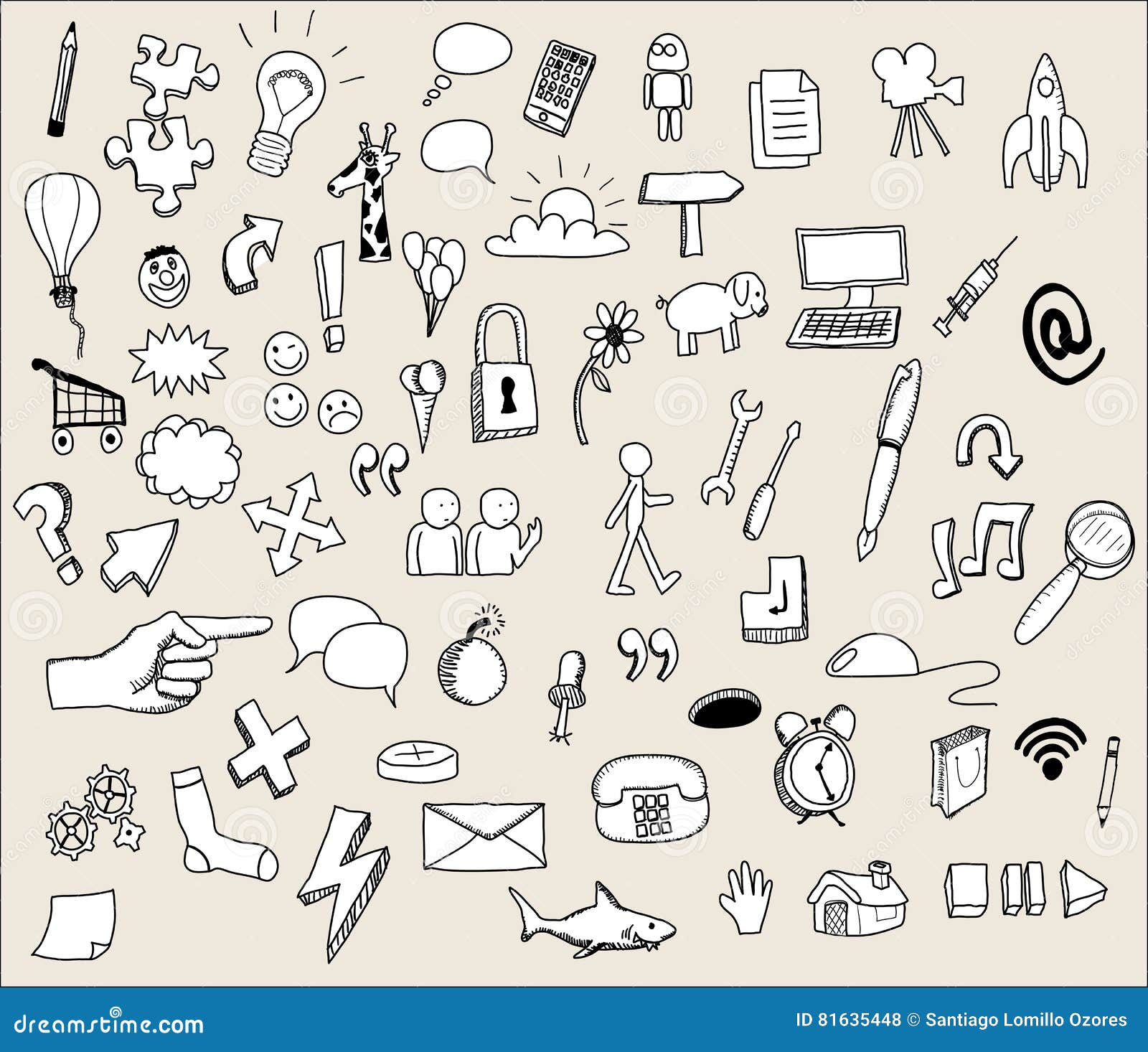 Hand Paint Icons stock illustration. Illustration of people - 81635448