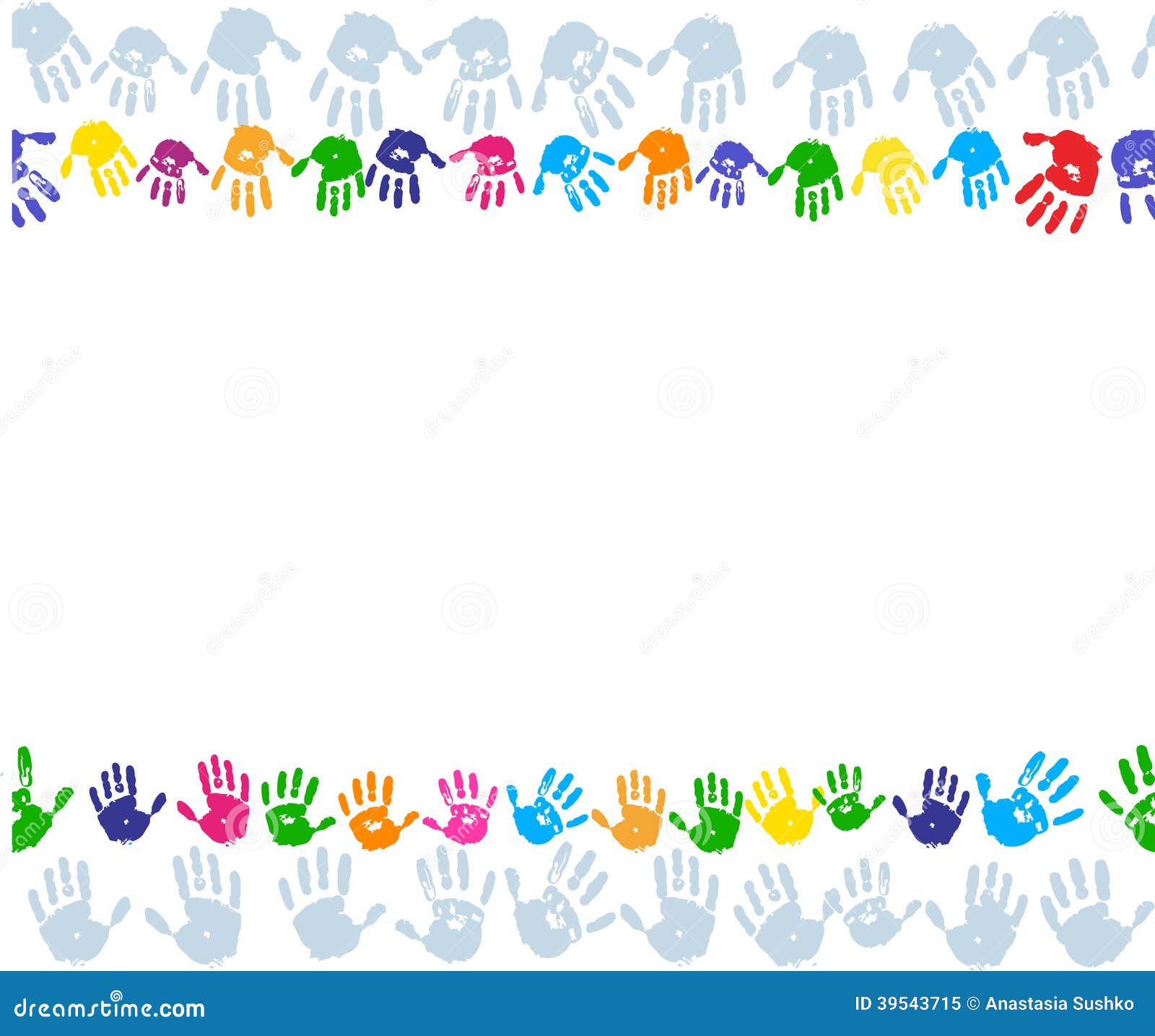 Hand paint print border stock vector. Illustration of blue - 39543715