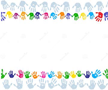 Hand paint print border stock vector. Illustration of blue - 39543715