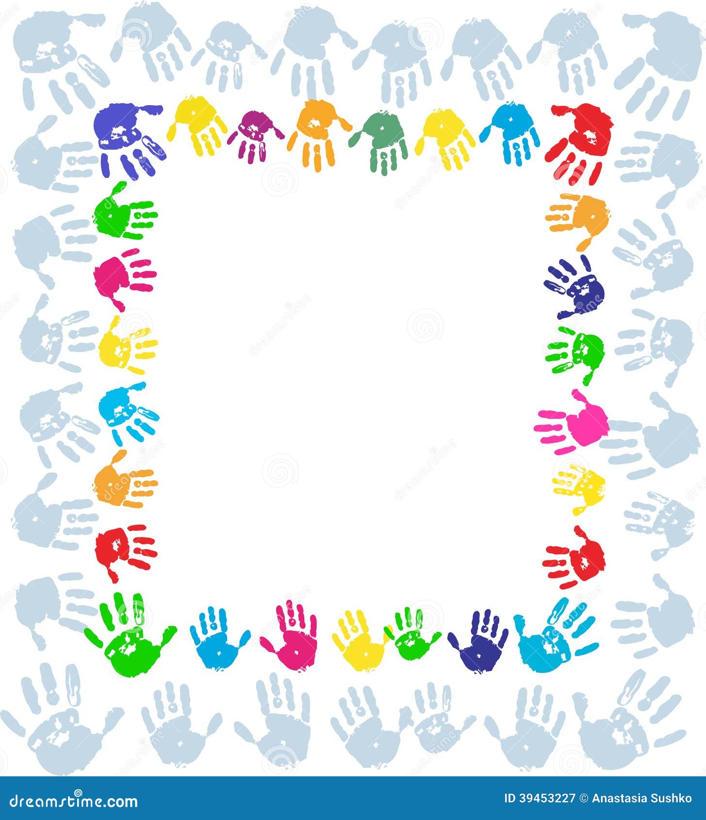 Hand paint print frame stock vector. Illustration of border - 39453227
