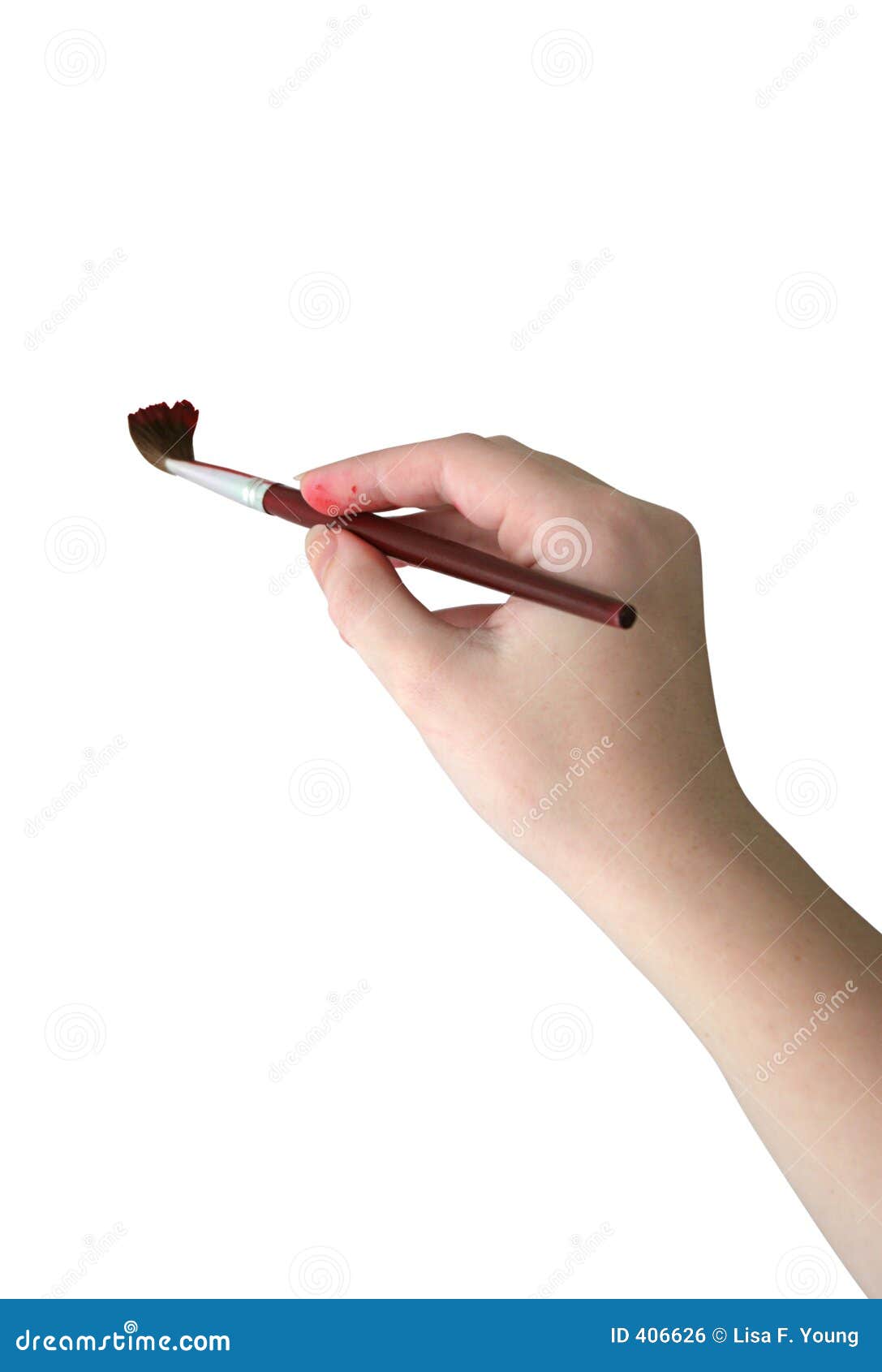 Hand & Paintbrush stock photo. Image of female, expression - 406626