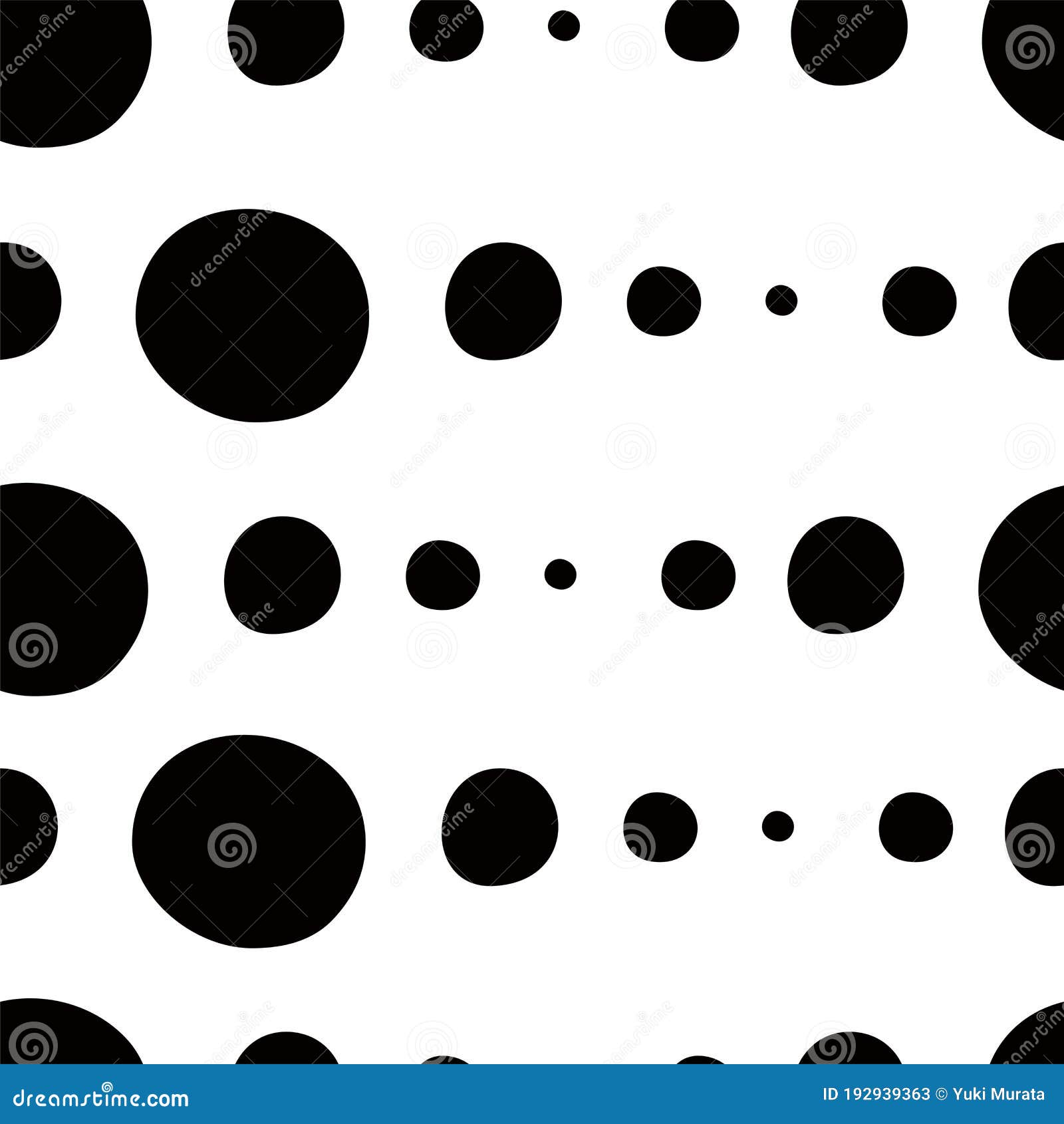Hand-painted Aligned Polka Dot Pattern Variation Stock Illustration ...