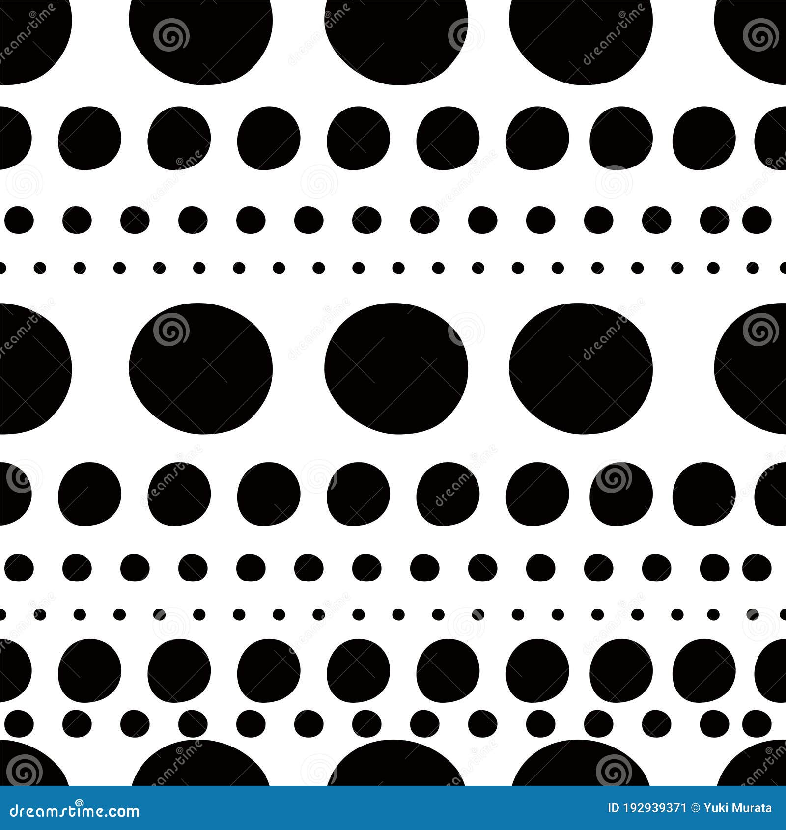 Hand-painted Aligned Polka Dot Pattern Variation Stock Illustration ...