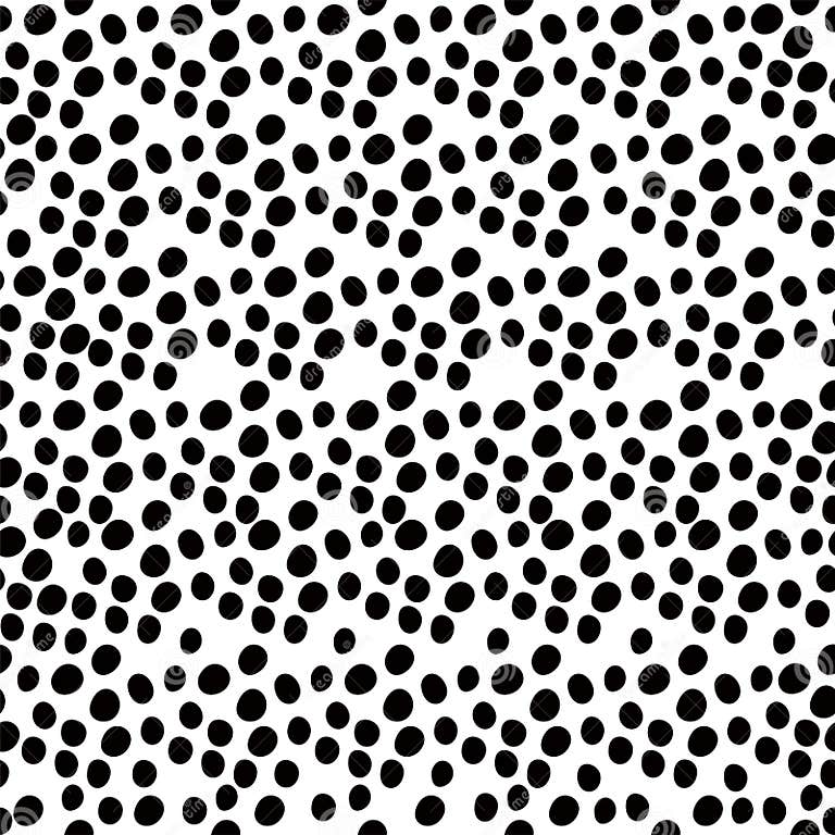 Hand-painted Aligned Polka Dot Pattern Variation Stock Illustration ...