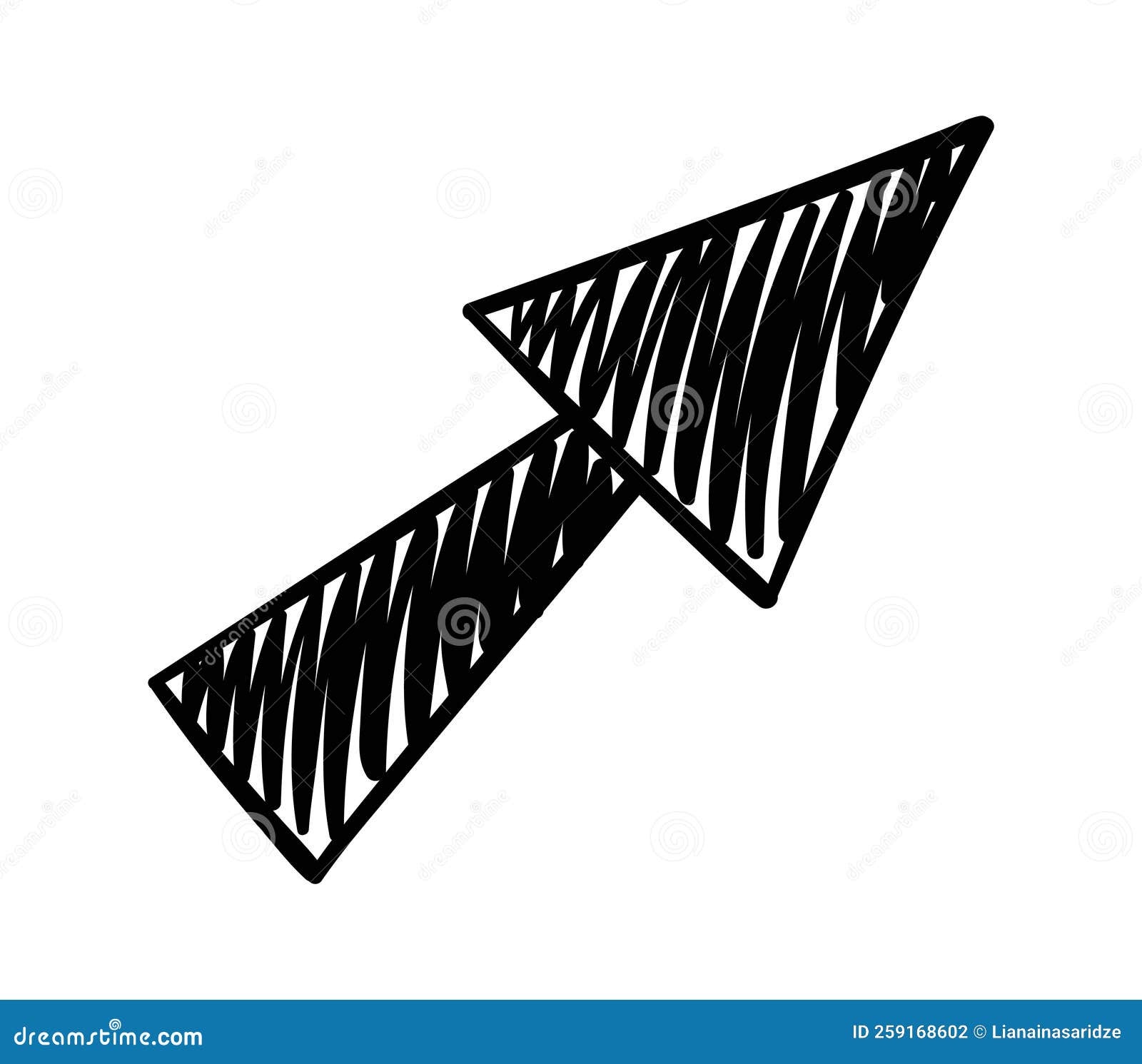 Hand painted arrow stock vector. Illustration of shape - 259168602