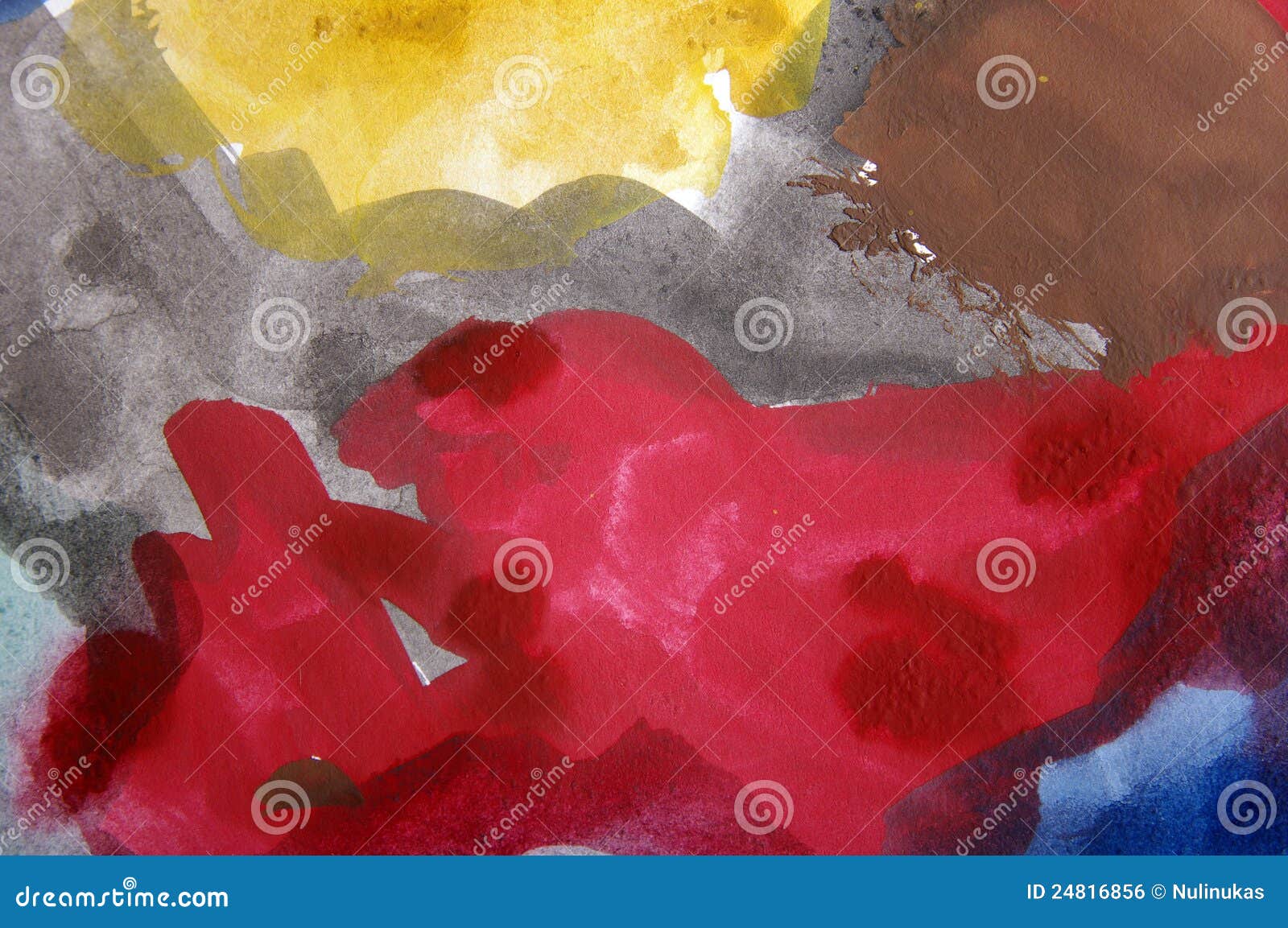 Hand Painted Art Background Stock Illustration - Illustration of color ...