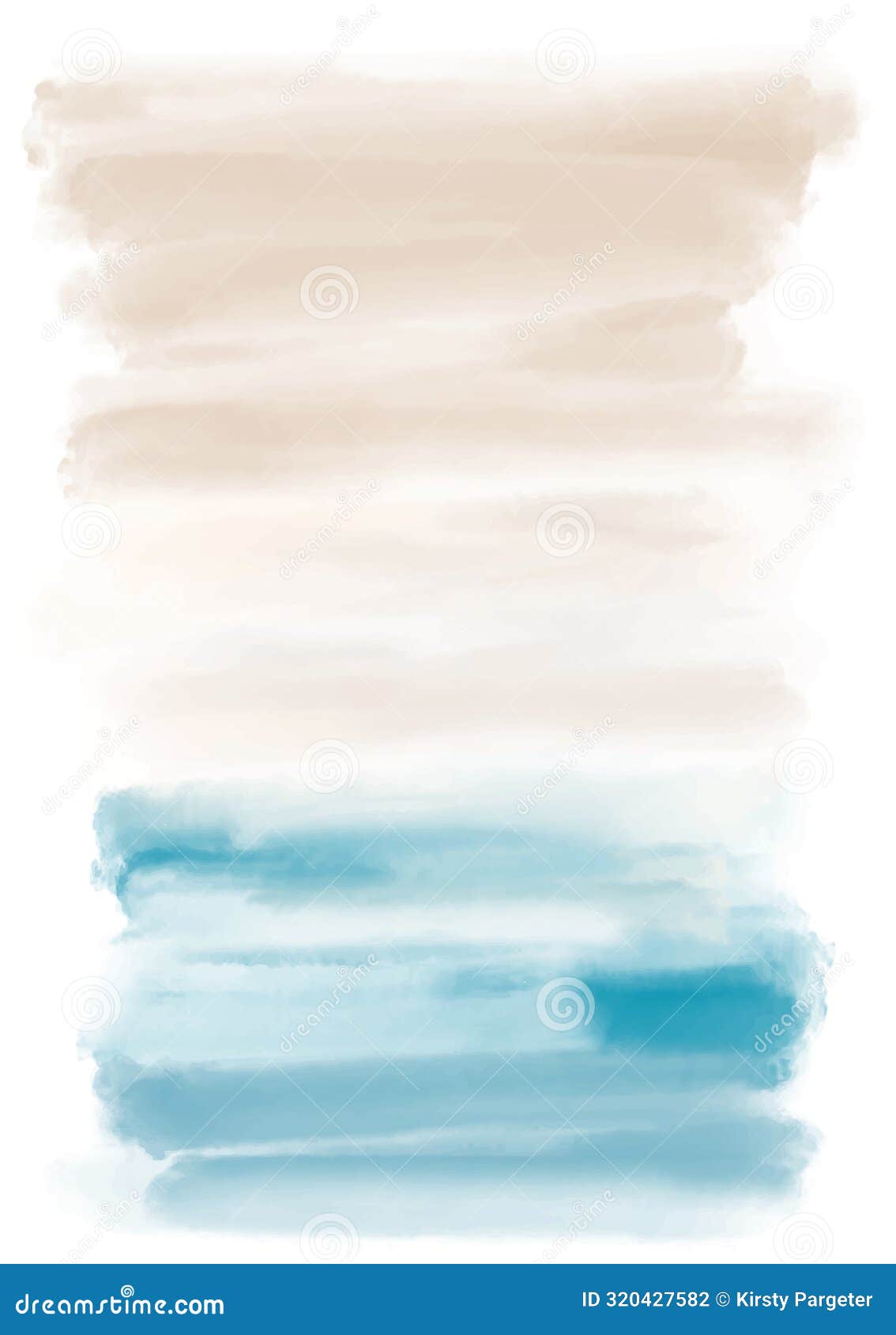 Hand Painted Beach Themed Watercolour Abstract Background Stock Vector ...