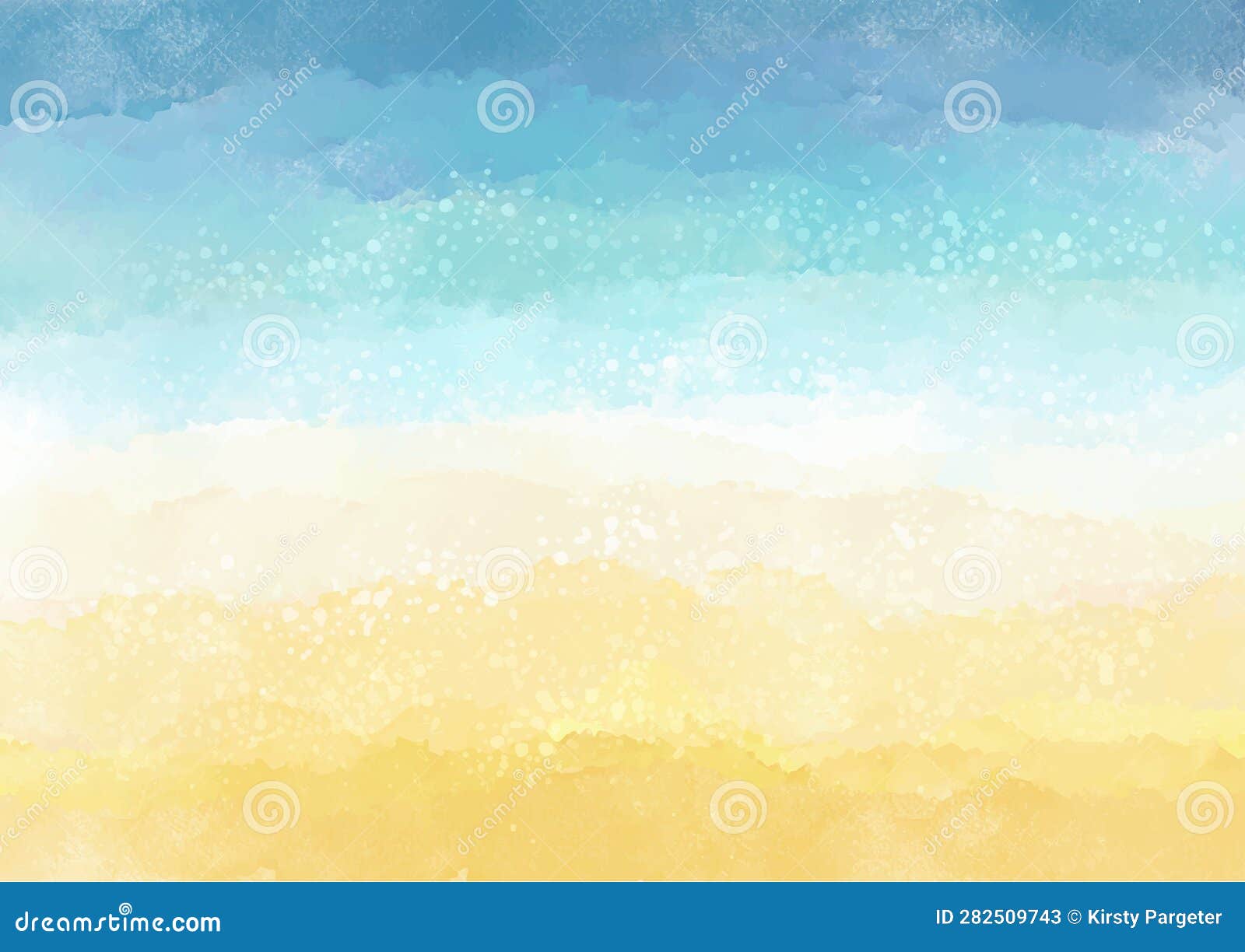 Hand Painted Beach Themed Watercolour Background Stock Vector ...