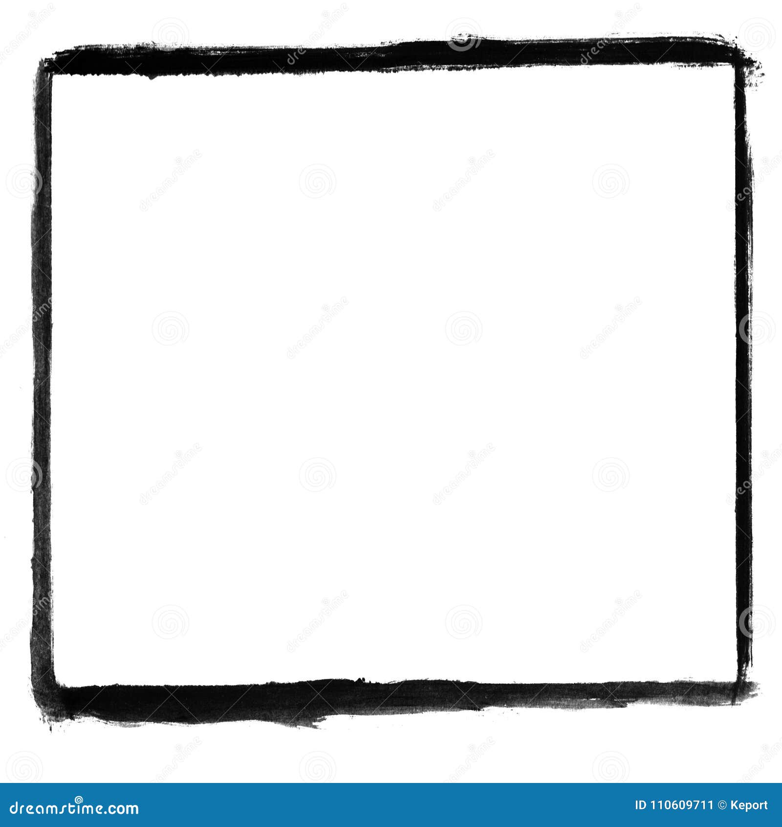 Hand painted black frame stock illustration. Illustration of brush ...