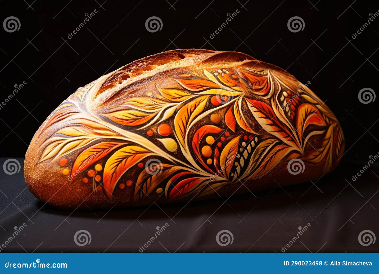 Hand Painted Bread. Generative Ai Stock Photo - Image of food, baked ...