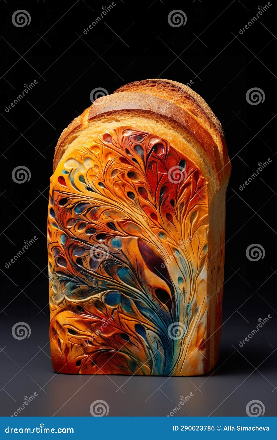 Hand Painted Bread. Generative Ai Stock Photo - Image of bake, food ...