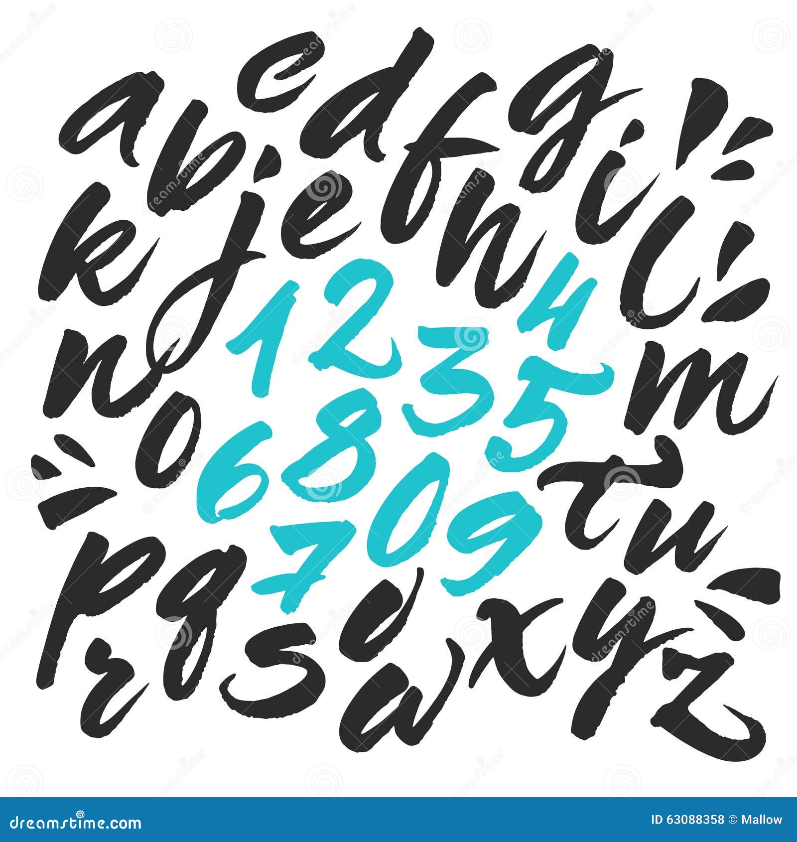 Expressive Alphabet Hand Drawn Cartoon Illustration Faces Emotions Abc ...