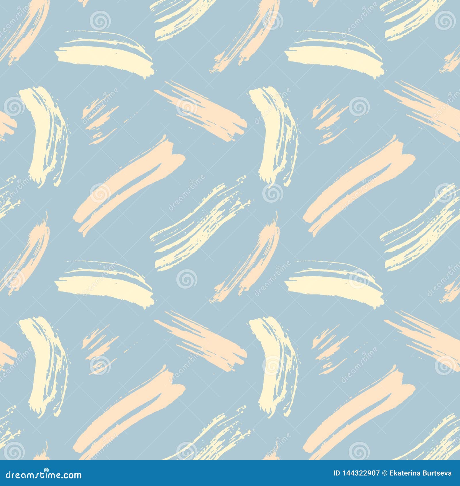 Hand Painted Brush Strokes Seamless Pattern Texture Stock Vector ...