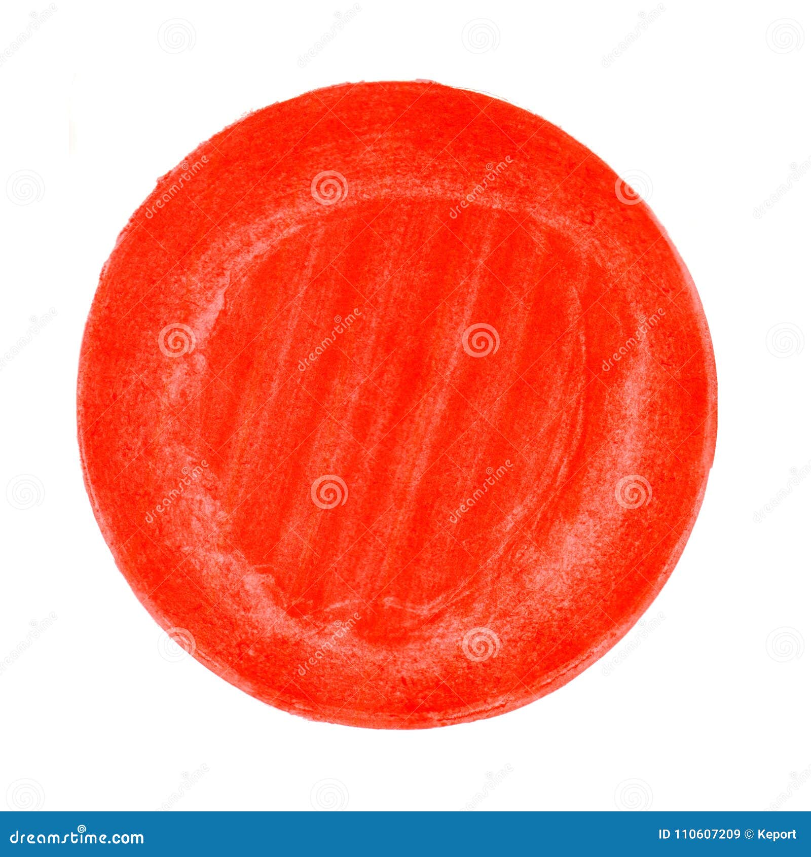 Hand painted circle red stock image. Image of round - 110607209