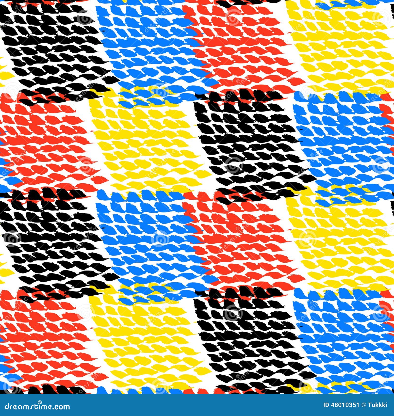 Hand Painted Color Blocked Vector Pattern Stock Vector - Illustration ...