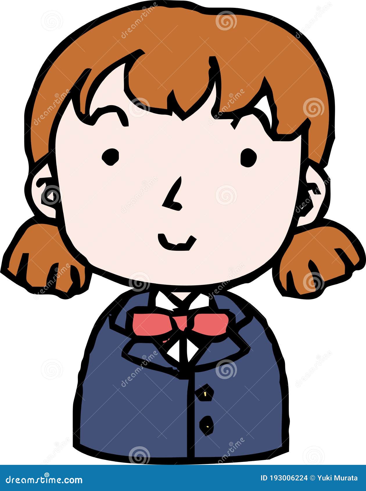 Hand Painted Cute Smiling People Icon Stock Vector - Illustration of ...