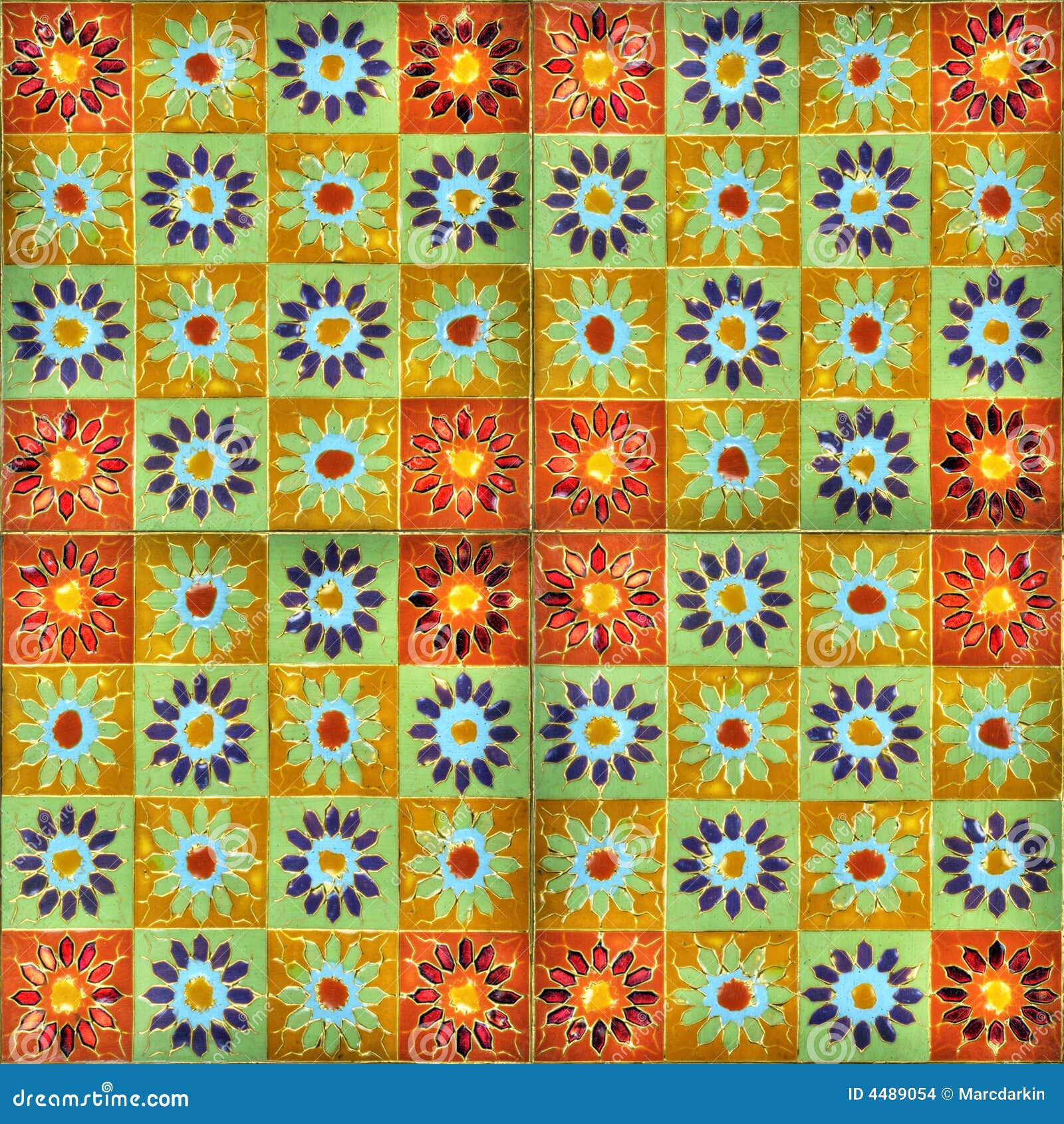 Hand-painted enamel tiles stock illustration. Illustration of mosaic ...