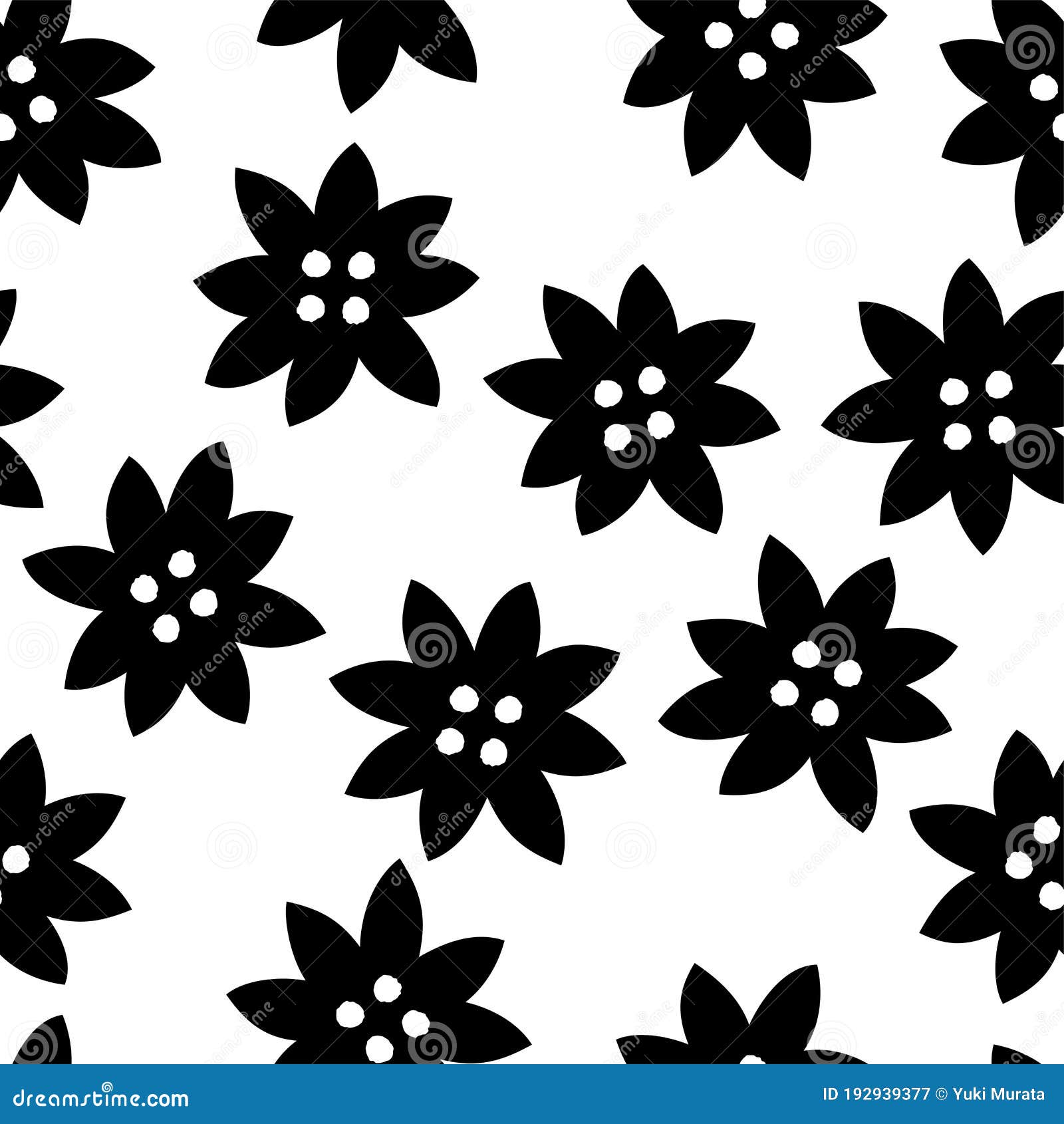 Hand-painted Flower Pattern Variation Stock Illustration - Illustration ...