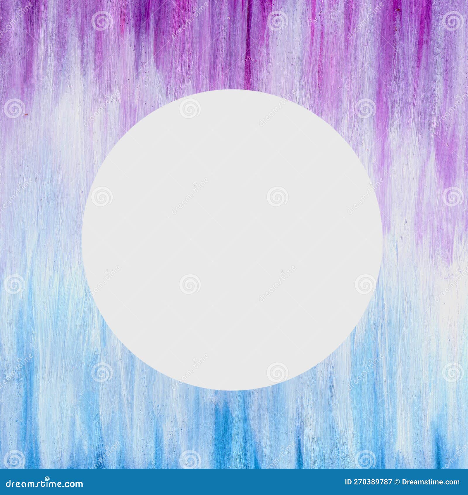 Hand Painted Colorful Background. Negative Circle Shape. Stock ...