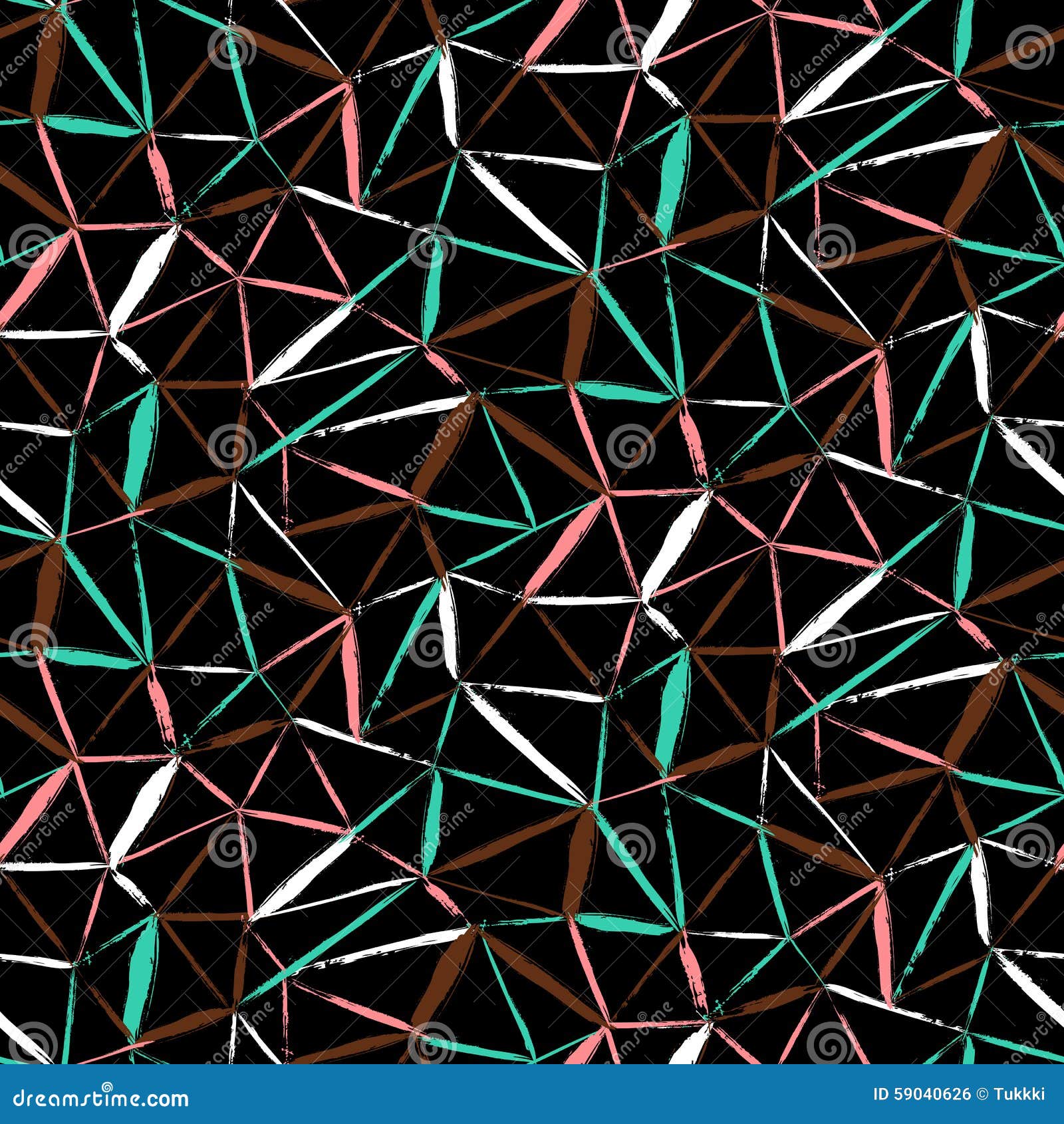 Hand Painted Geometric Pattern Stock Vector - Illustration of colorful ...