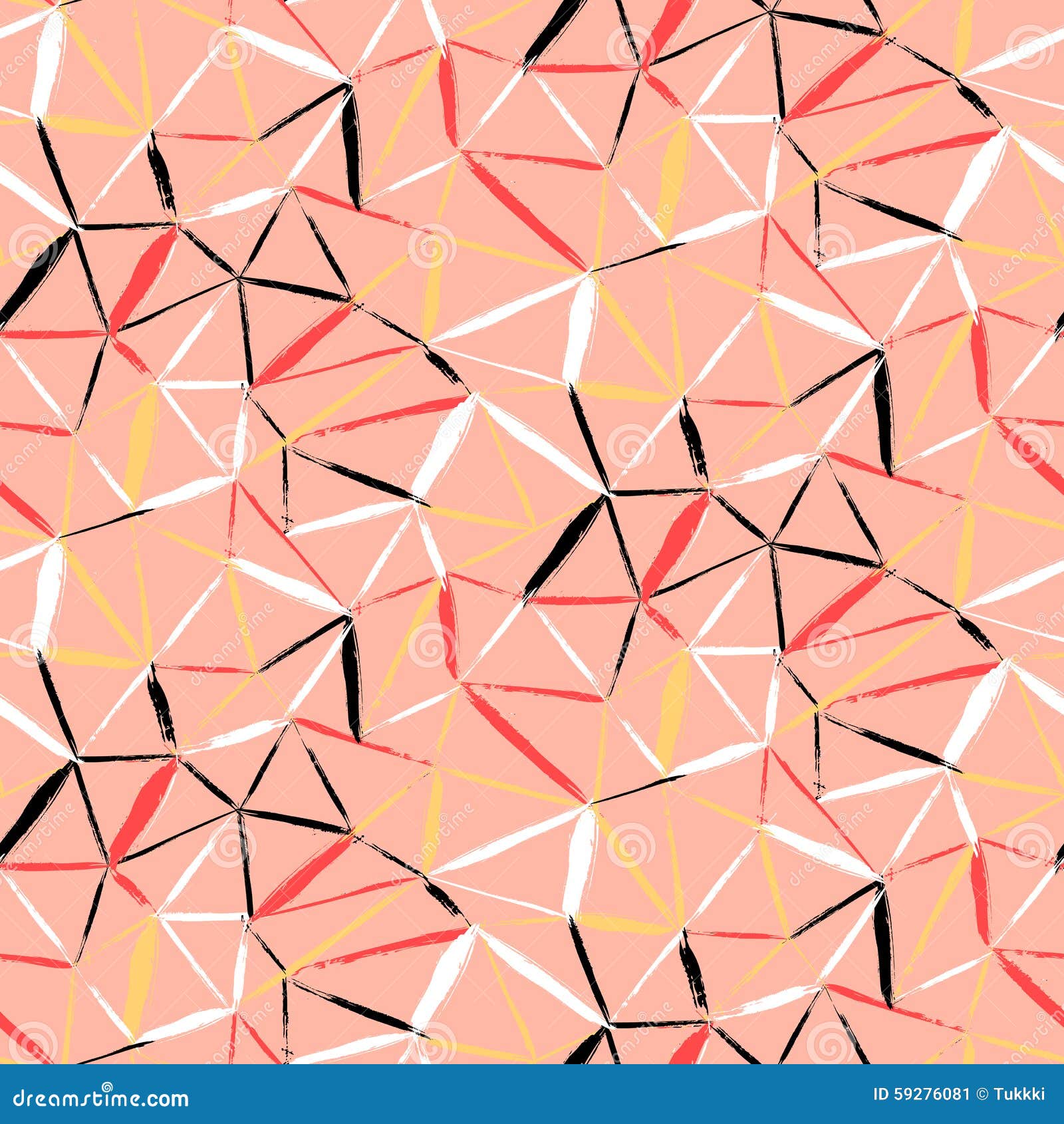 Hand Painted Geometric Pattern Stock Vector - Illustration of poly ...