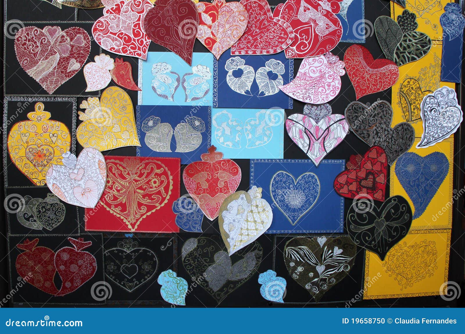 Hand painted hearts stock photo. Image of aged, drawn - 19658750