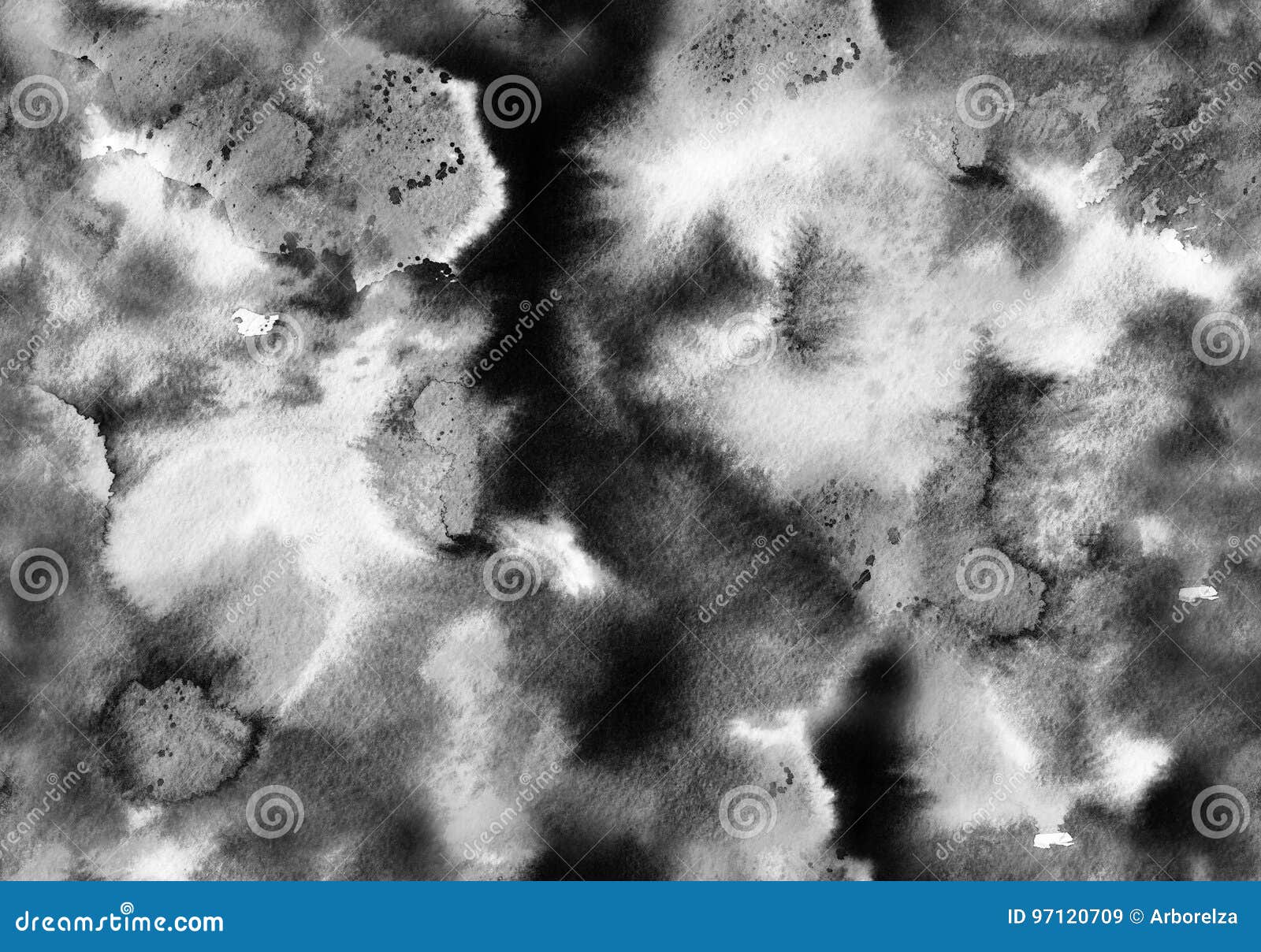 Hand Painted Ink Abstract Seamless Background. Stock Illustration ...
