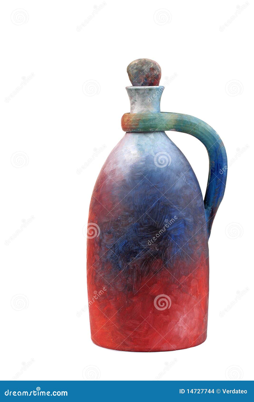 Hand painted jug stock photo. Image of making, brown - 14727744