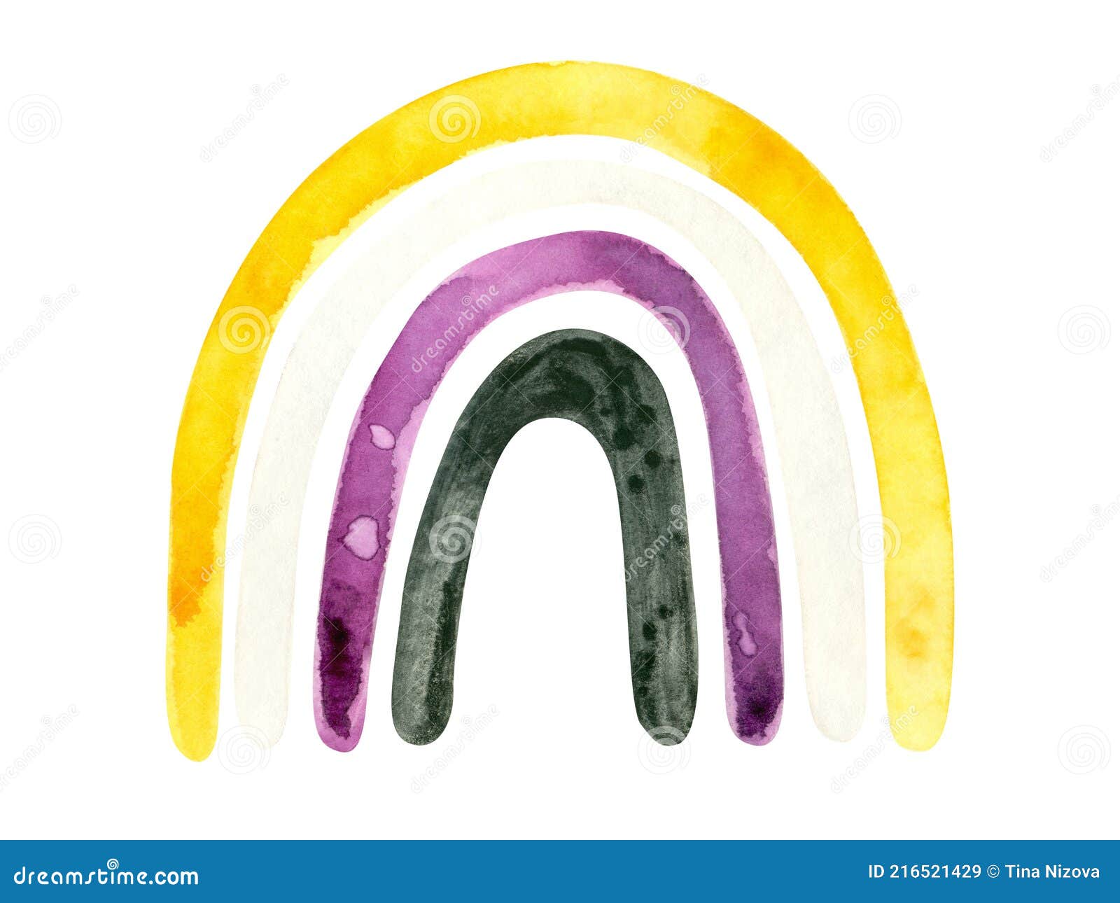 Non binary pride rainbow stock illustration. Illustration of identity ...