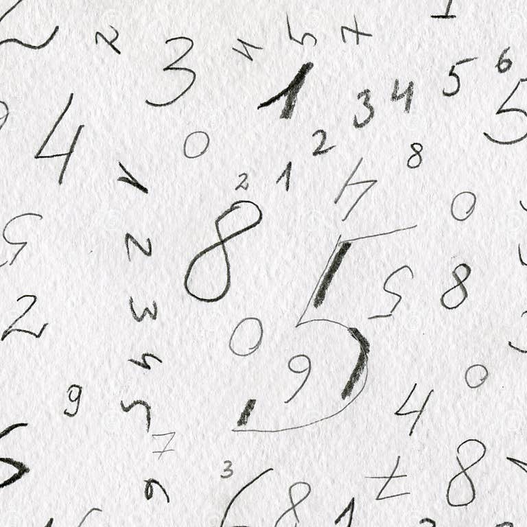 Hand painted numbers stock illustration. Illustration of digit - 29567878